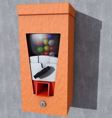 Chewing gum machine free 3D model | CGTrader