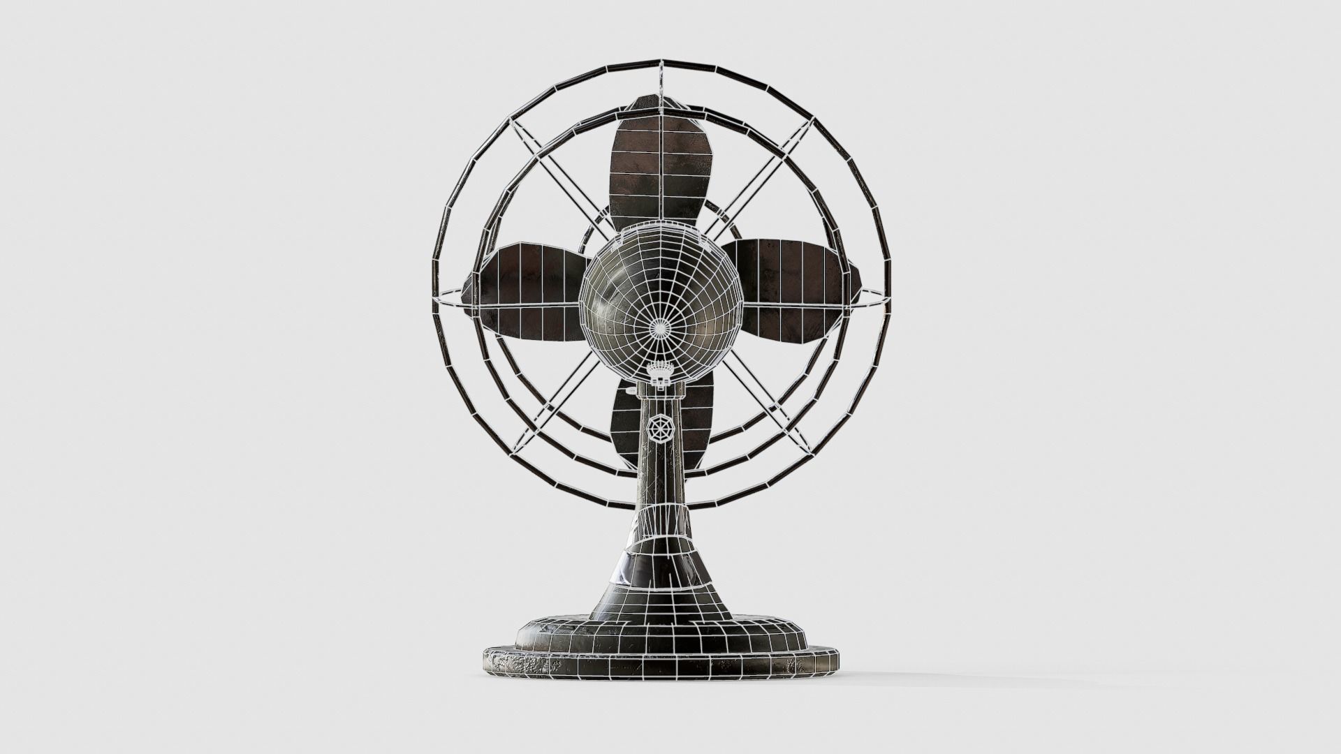 3D model WW2 military Desk Fan VR / AR / low-poly | CGTrader