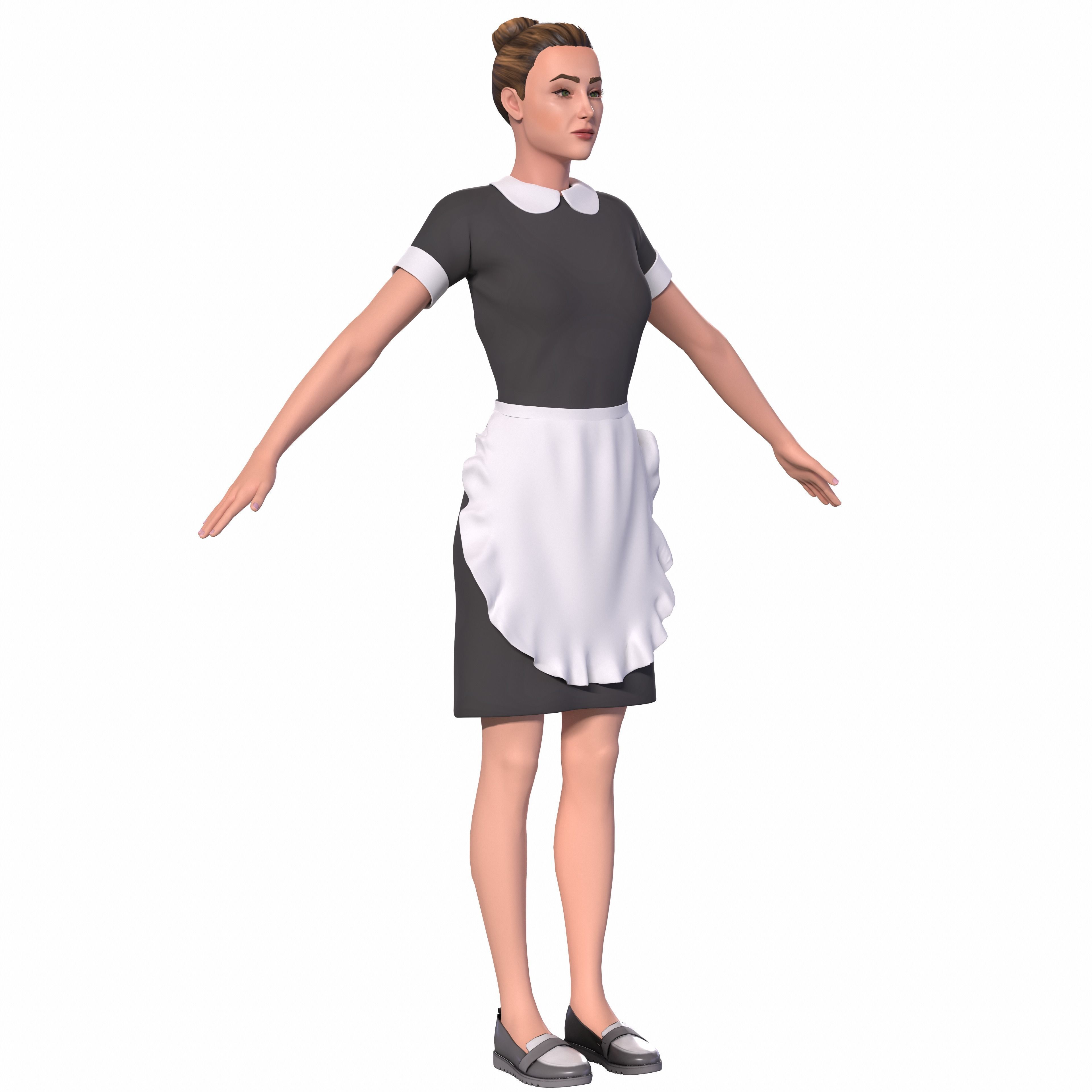 Housemaid maid free VR / AR / low-poly 3D model | CGTrader