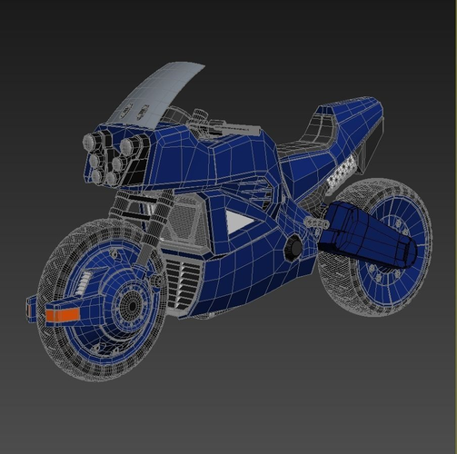 Offroad motorcycle concept 3D Model MAX OBJ 3DS FBX C4D LWO LW LWS ...