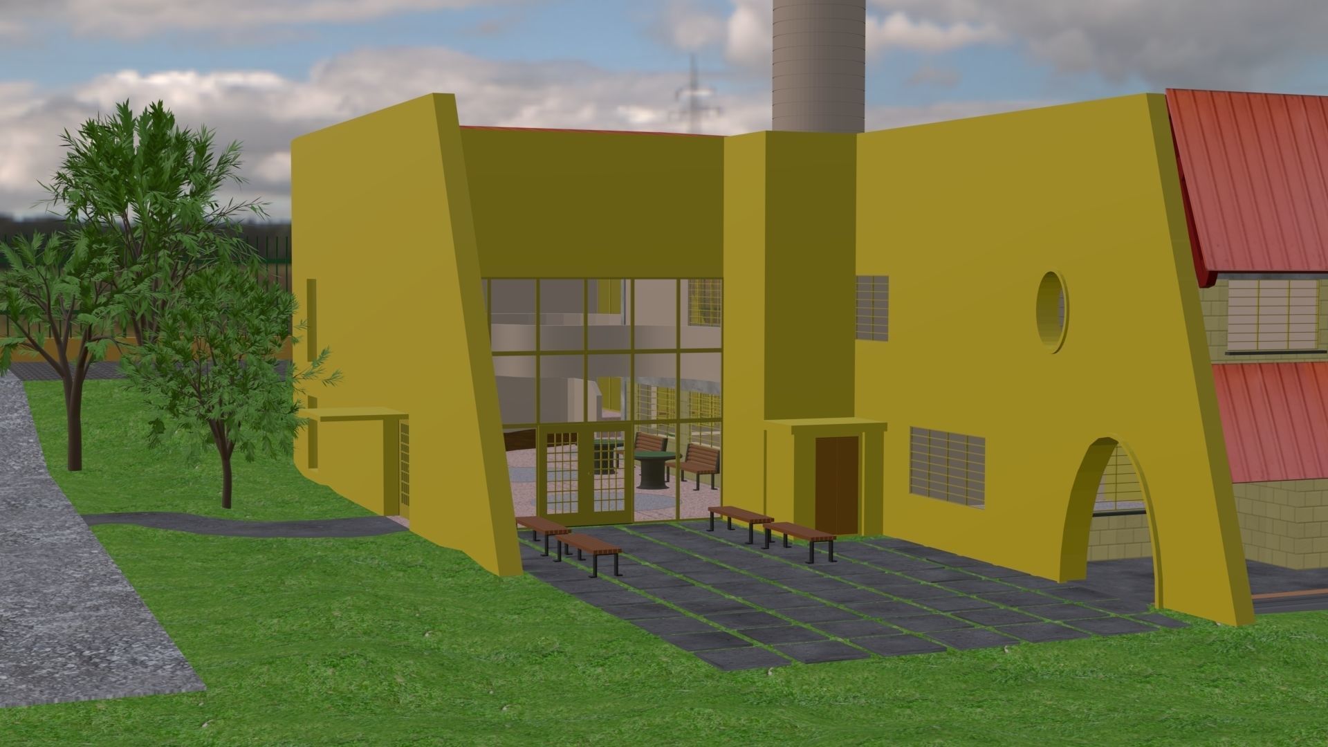 College Building free 3D model | CGTrader