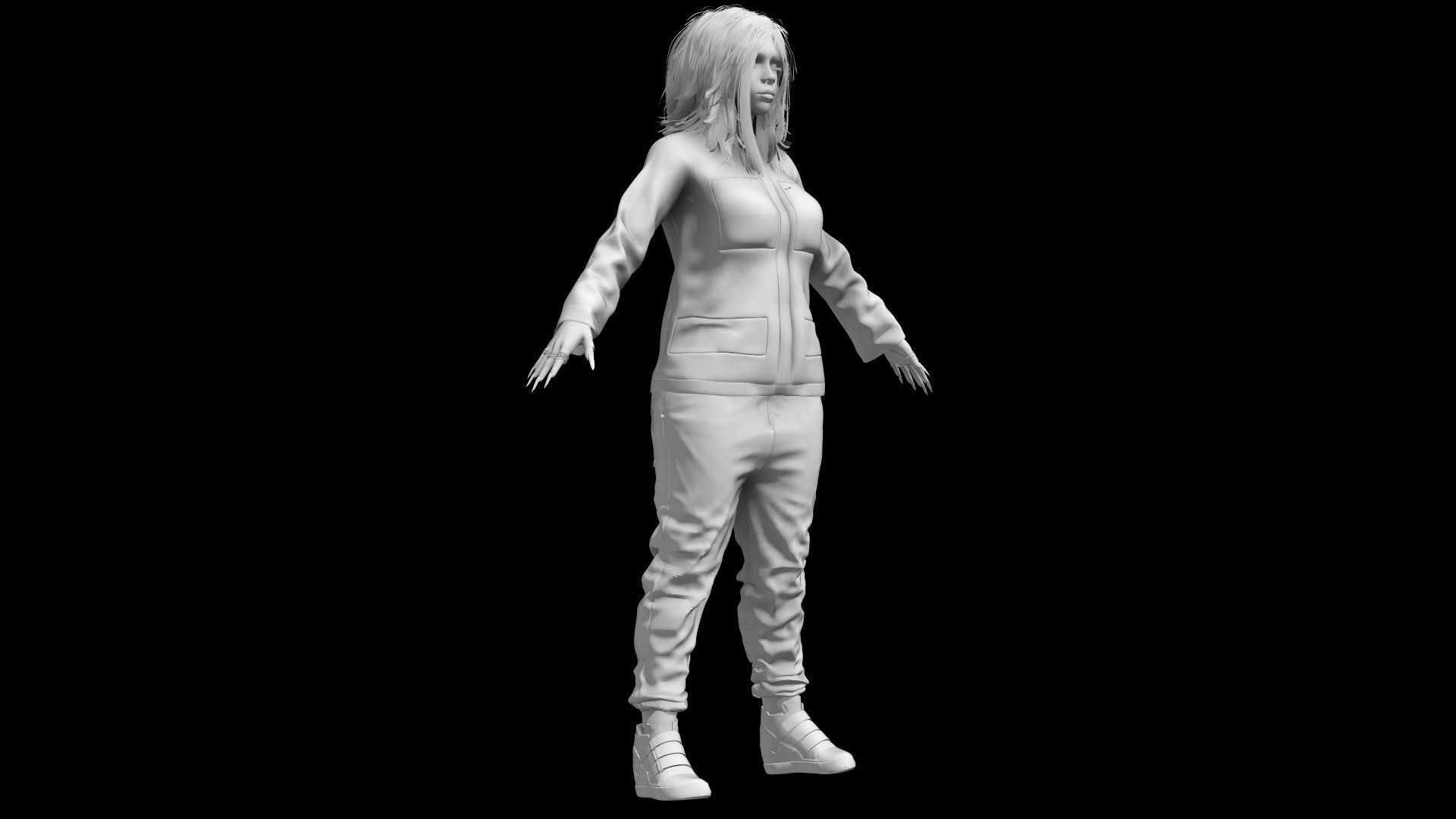 Billie Eilish 3D model rigged | CGTrader