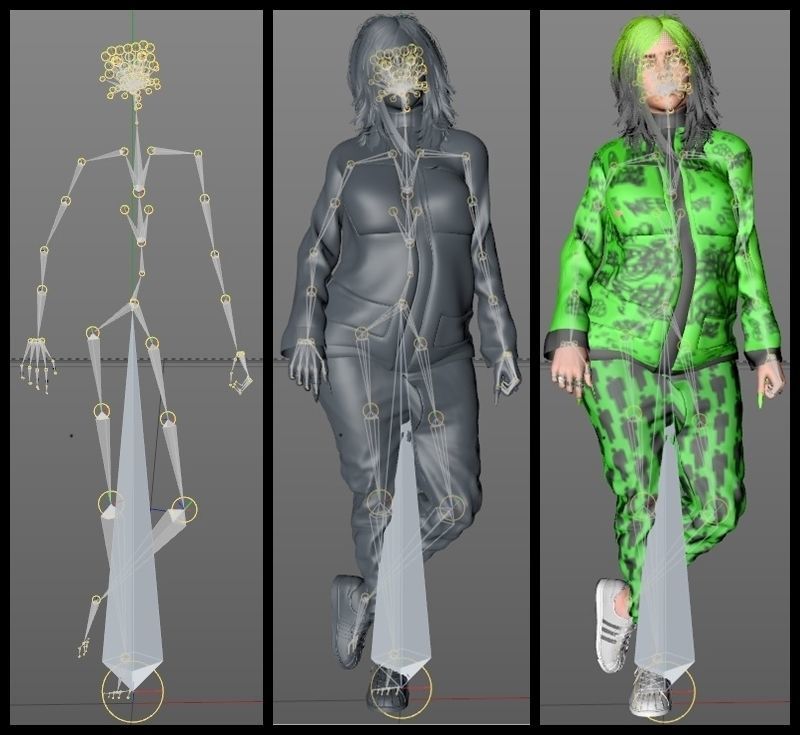 Billie Eilish 3D model rigged | CGTrader