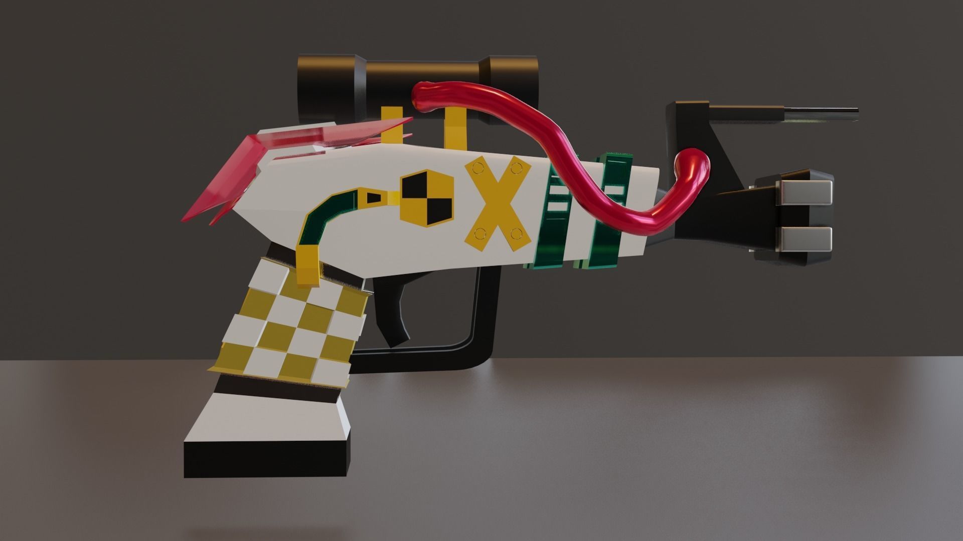 3D fire gun game assets unity and unreal games free VR / AR / low-poly ...