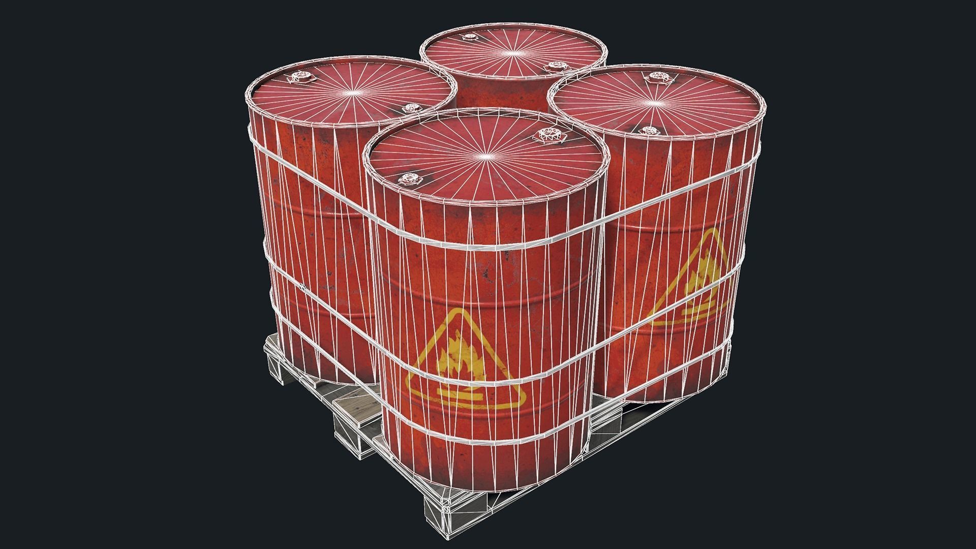 3D model Barrels stack VR / AR / low-poly | CGTrader