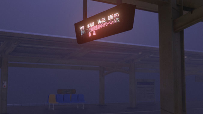 3D model Train Station Environment Modelling VR / AR / low-poly | CGTrader