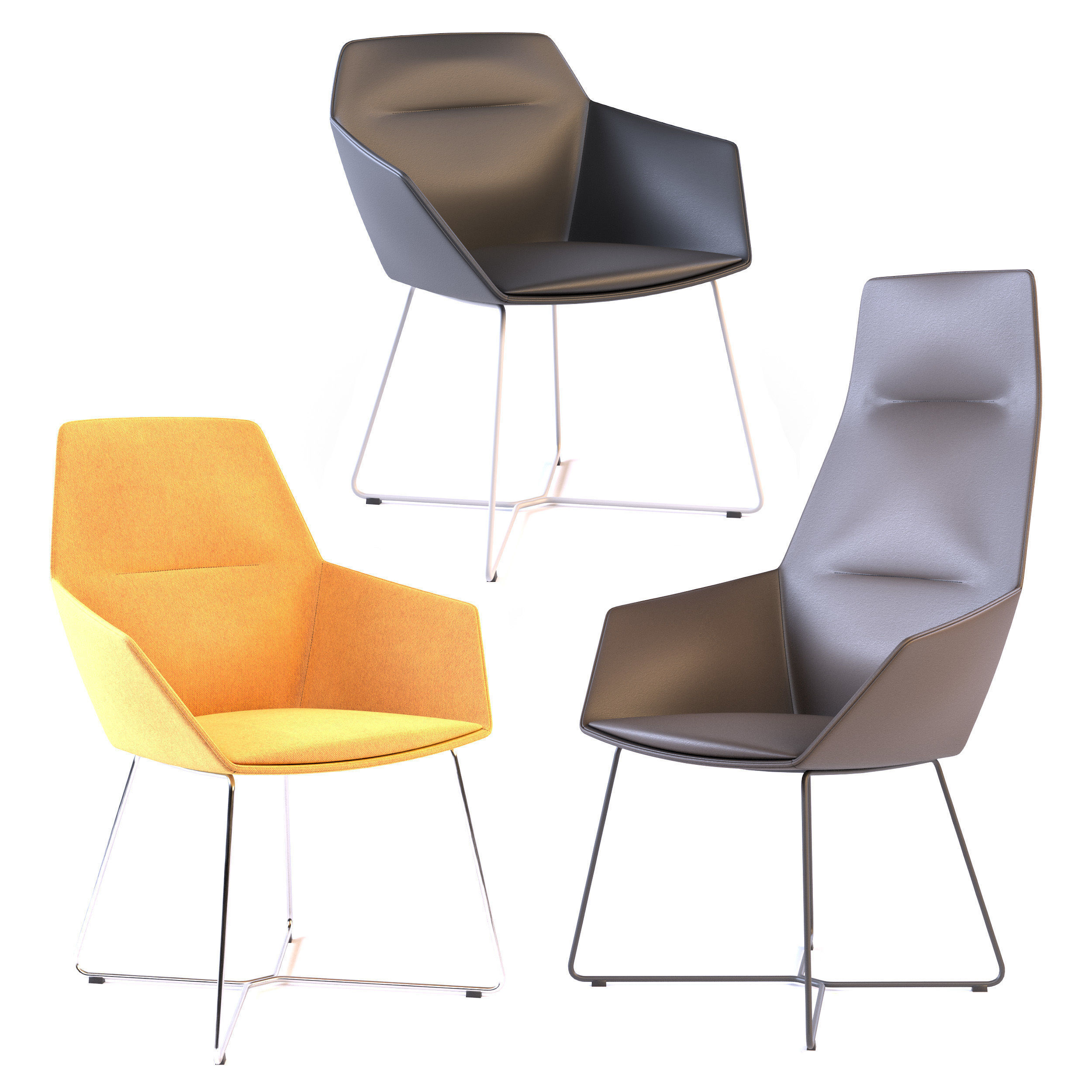 Brunner Ray Soft Chairs Collection 3D model | CGTrader