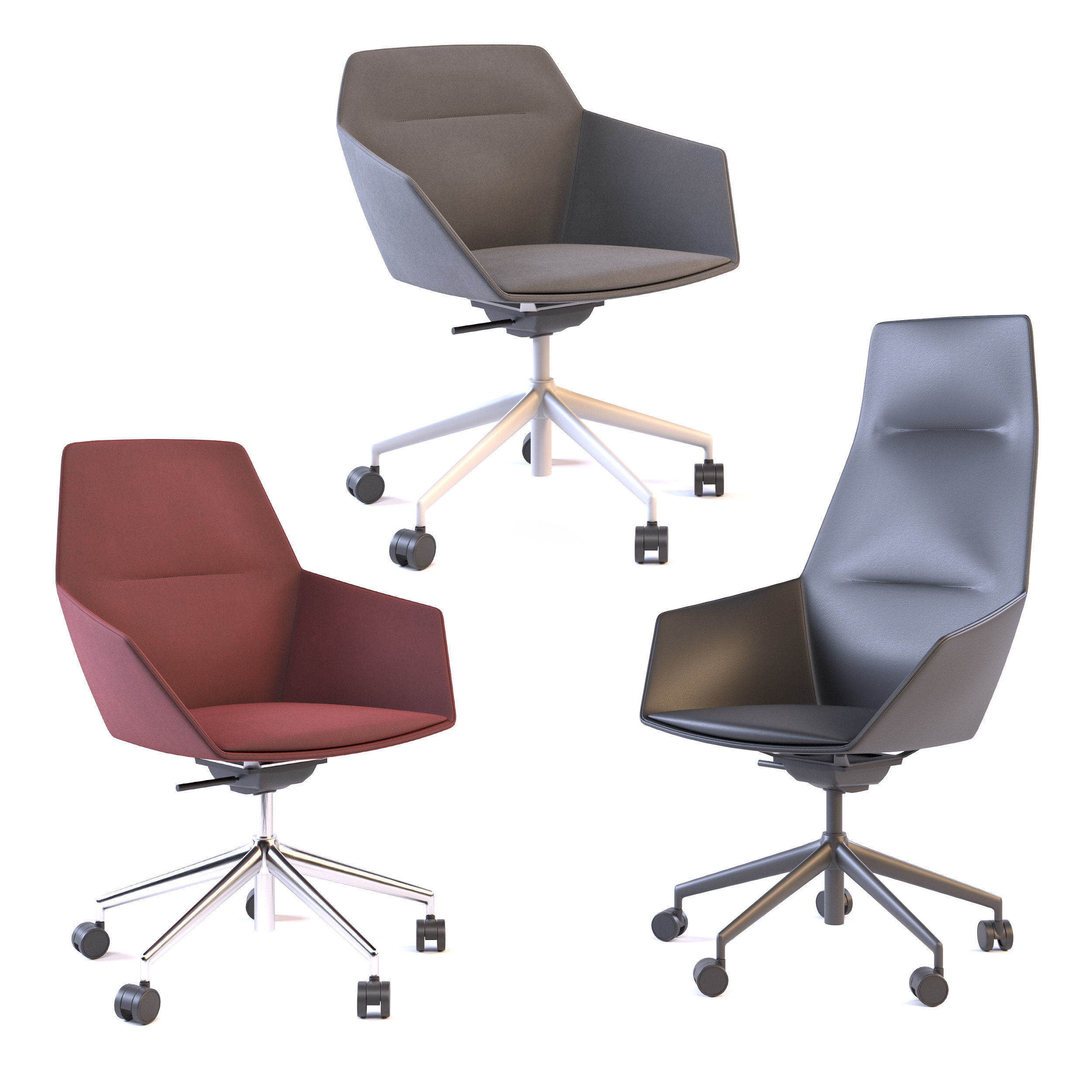 Brunner Ray Soft Chairs Collection 3D model | CGTrader