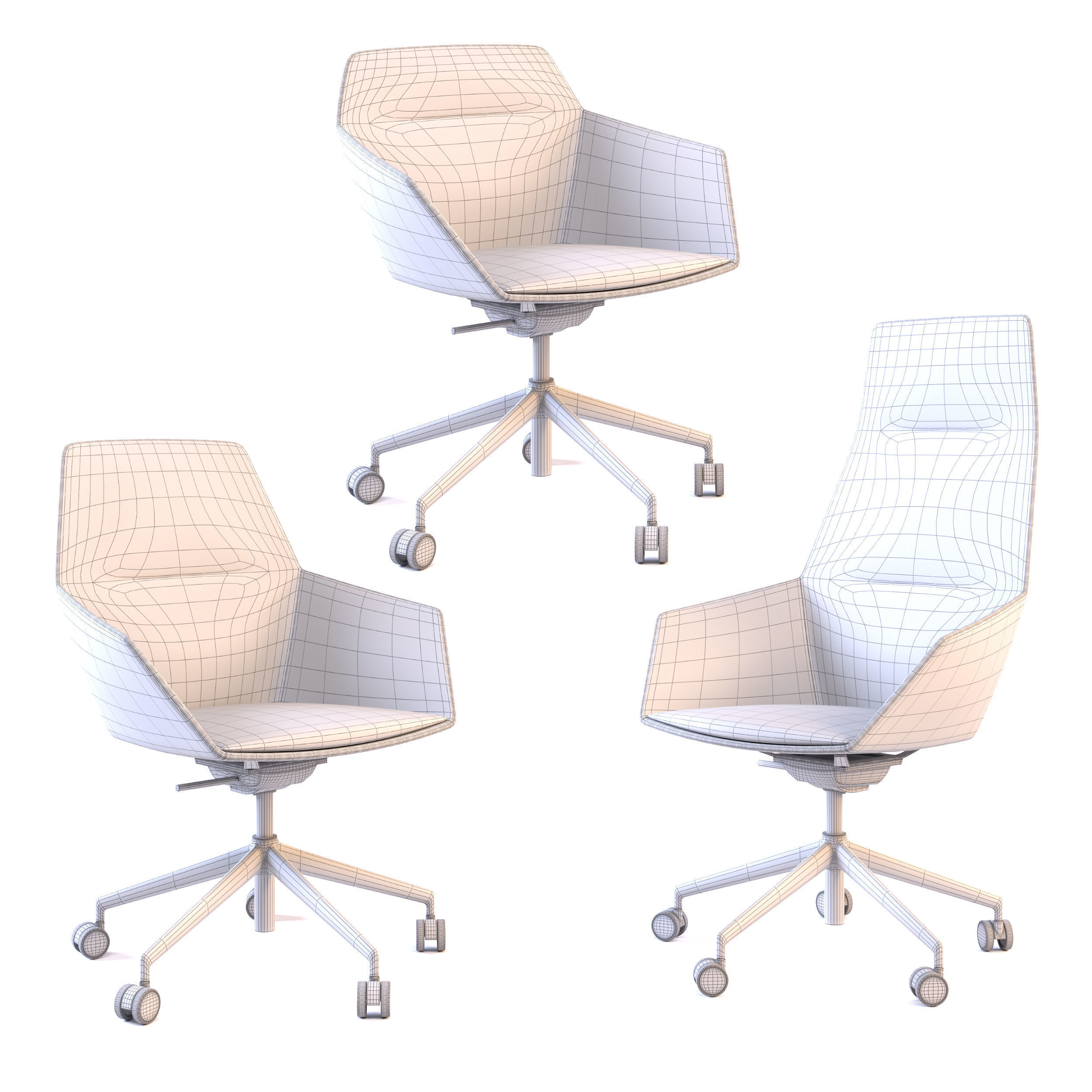 Brunner Ray Soft Chairs Collection 3D model | CGTrader