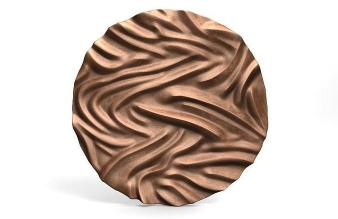 Wave panel deco CNC 3D model 3D printable | CGTrader