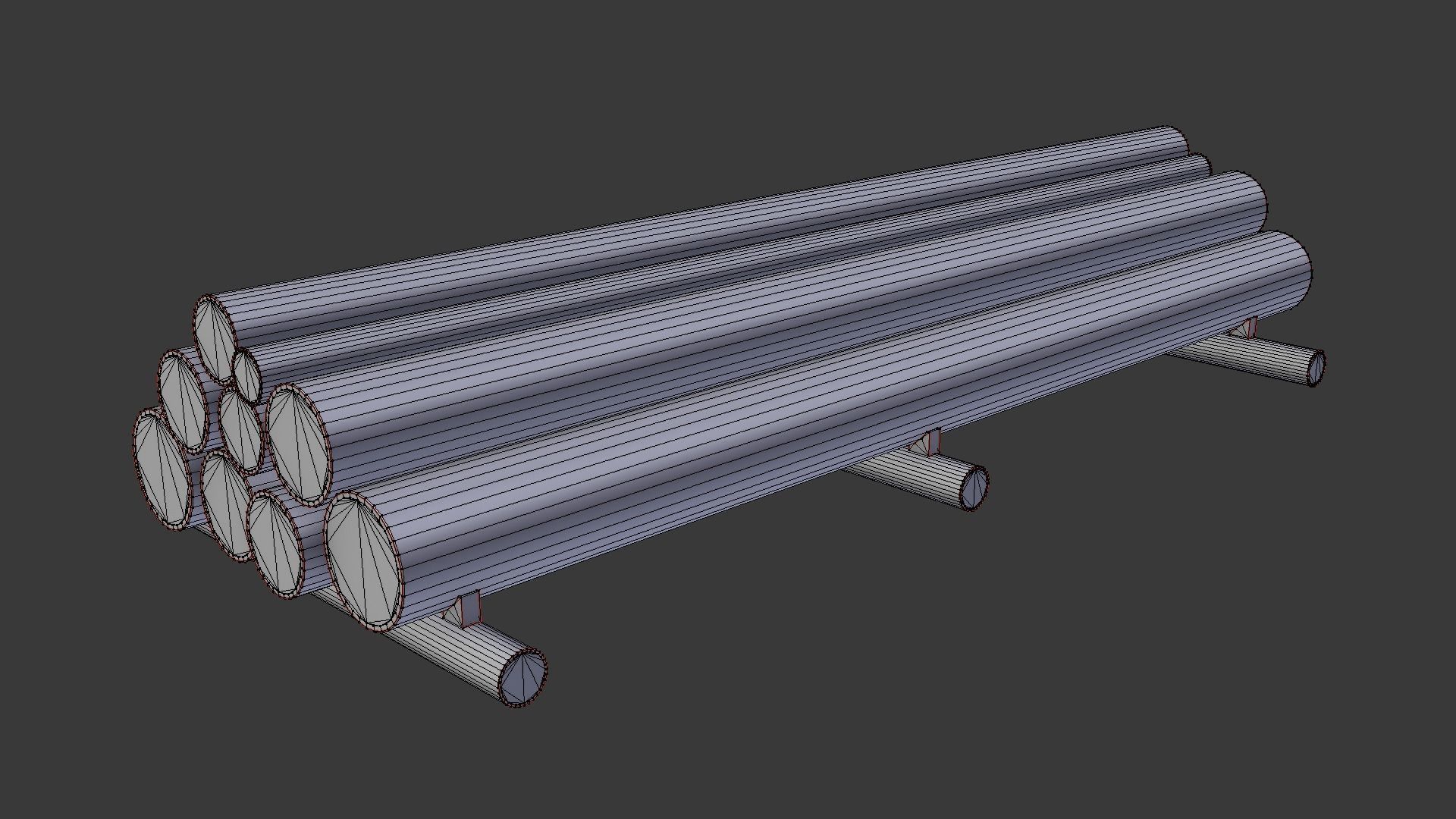 Log stack 3D model | CGTrader