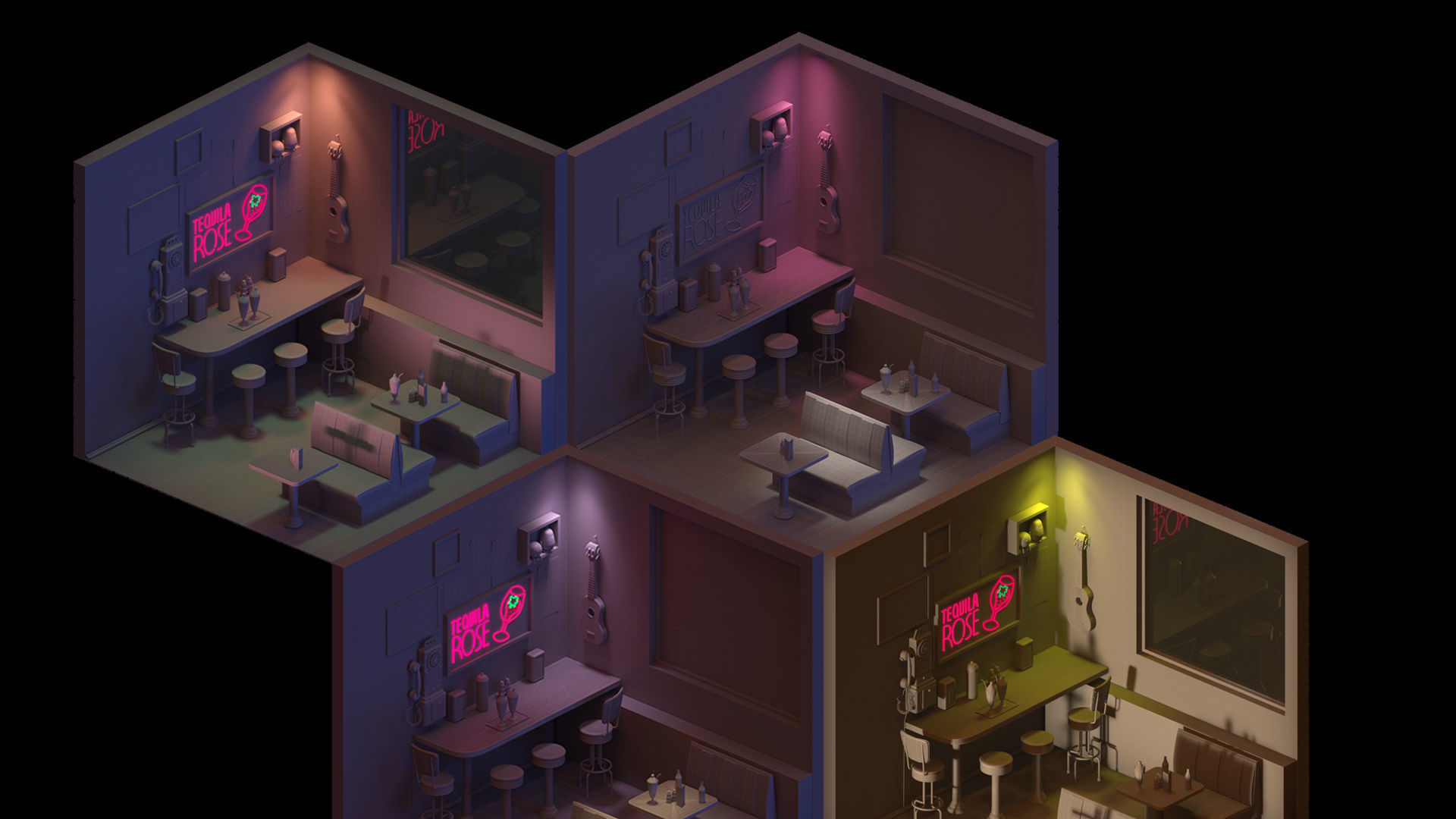 Retro Diner 3D model | CGTrader