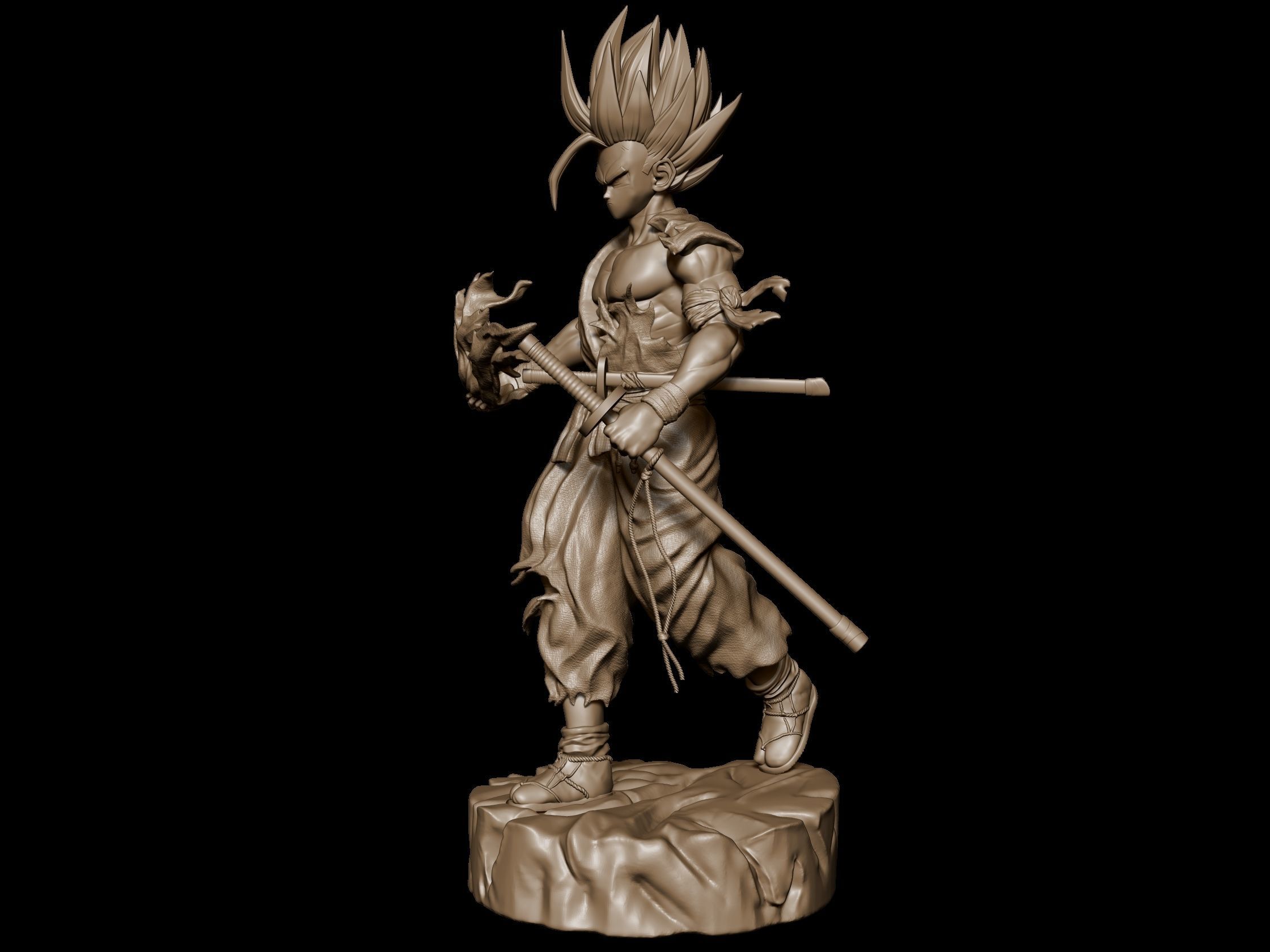 Gohan samurai 3D model 3D printable | CGTrader