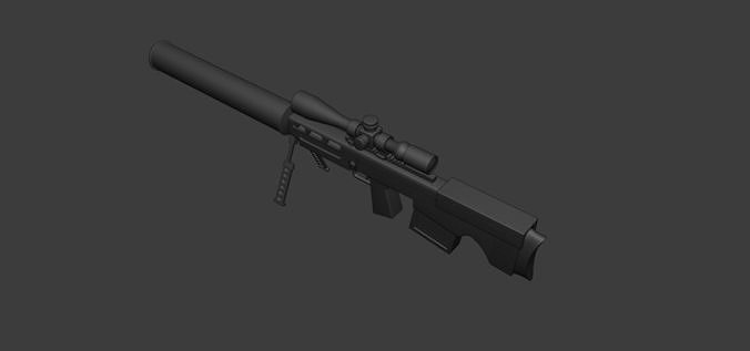 Sniper rifle VKS VSSK Exhaust 3D model | CGTrader