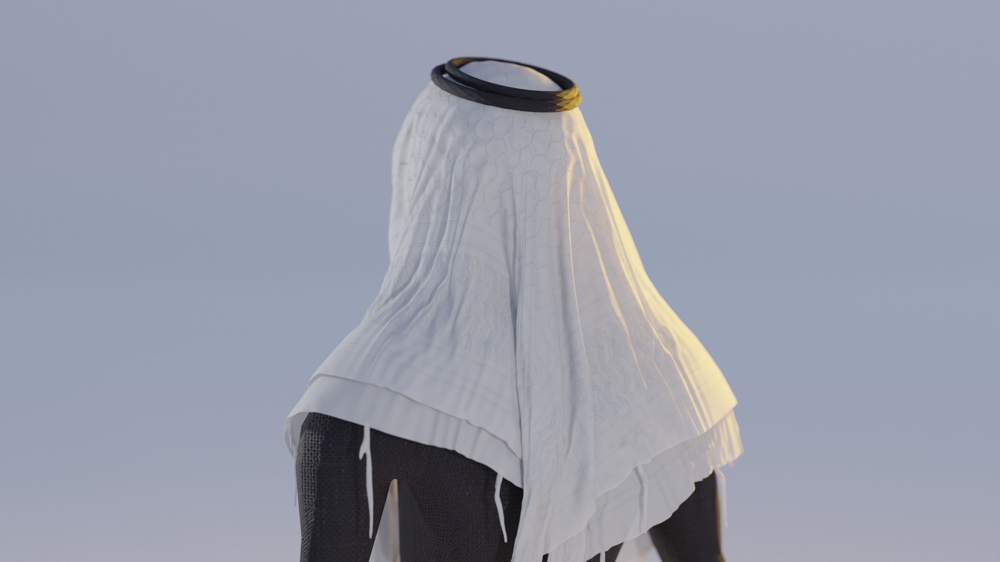 3D model Kafia shemagh Collection - Highpoly and Lowpoly VR / AR / low ...