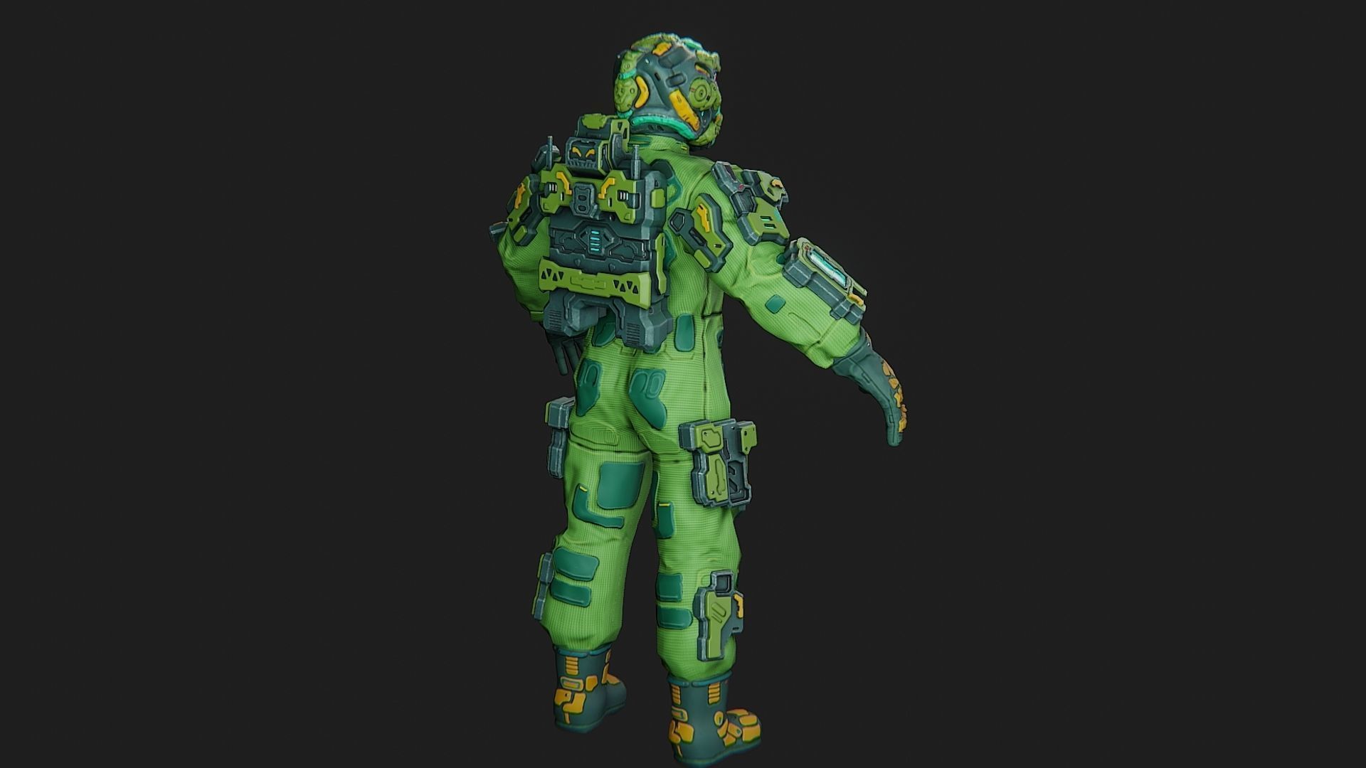 3D model Sci fi space suit character VR / AR / low-poly rigged | CGTrader