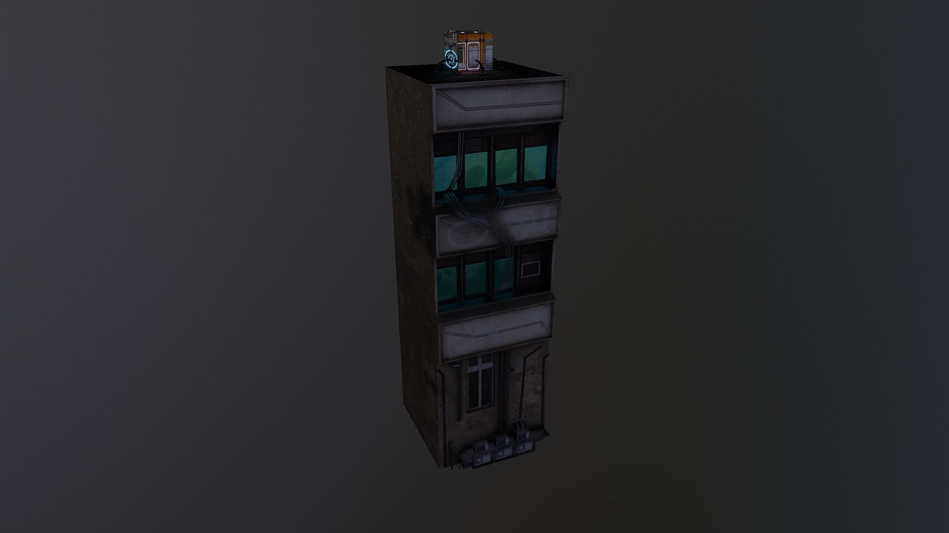 Cyberpunk Building 1 3D model | CGTrader