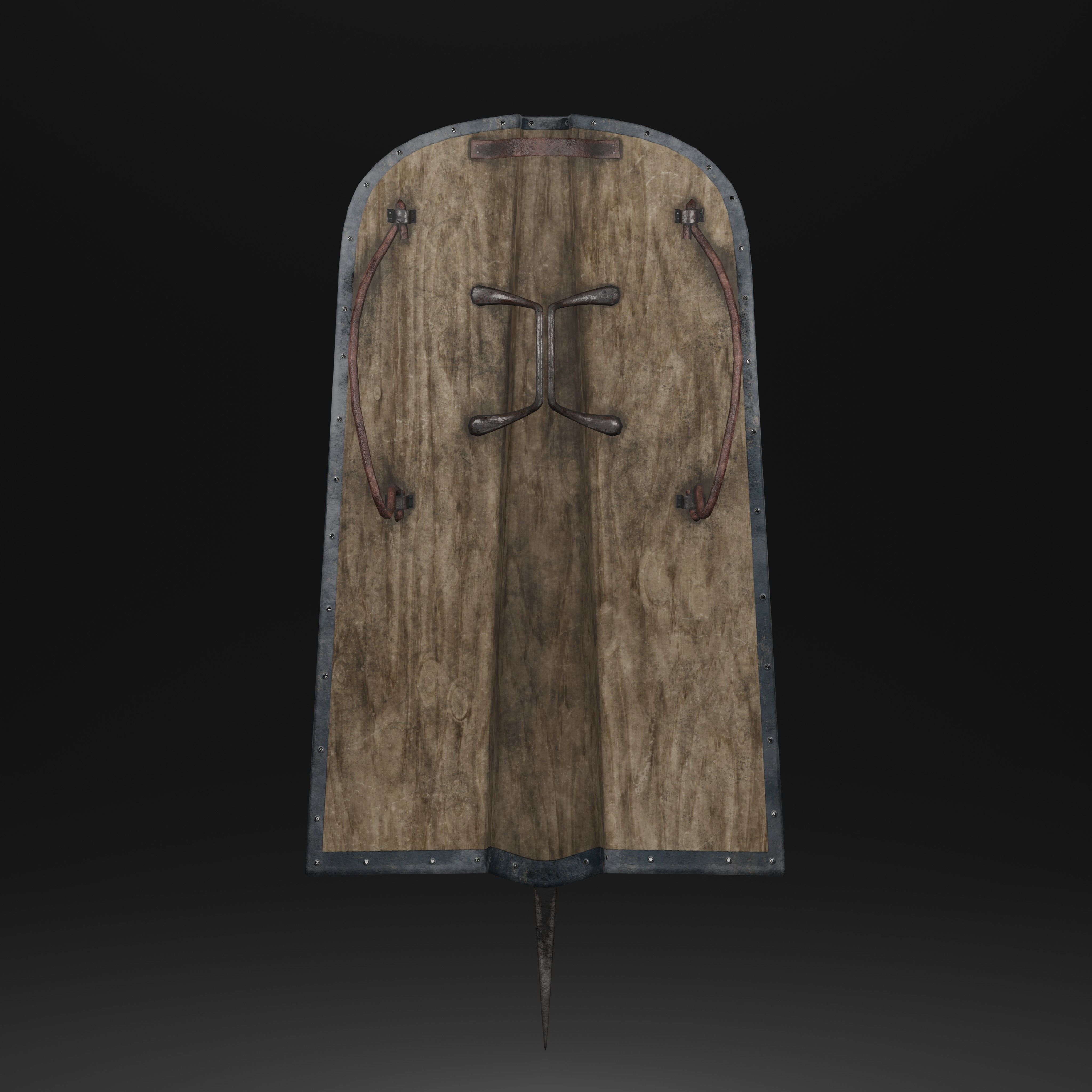 3D model Pavise Medieval Shield VR / AR / low-poly | CGTrader
