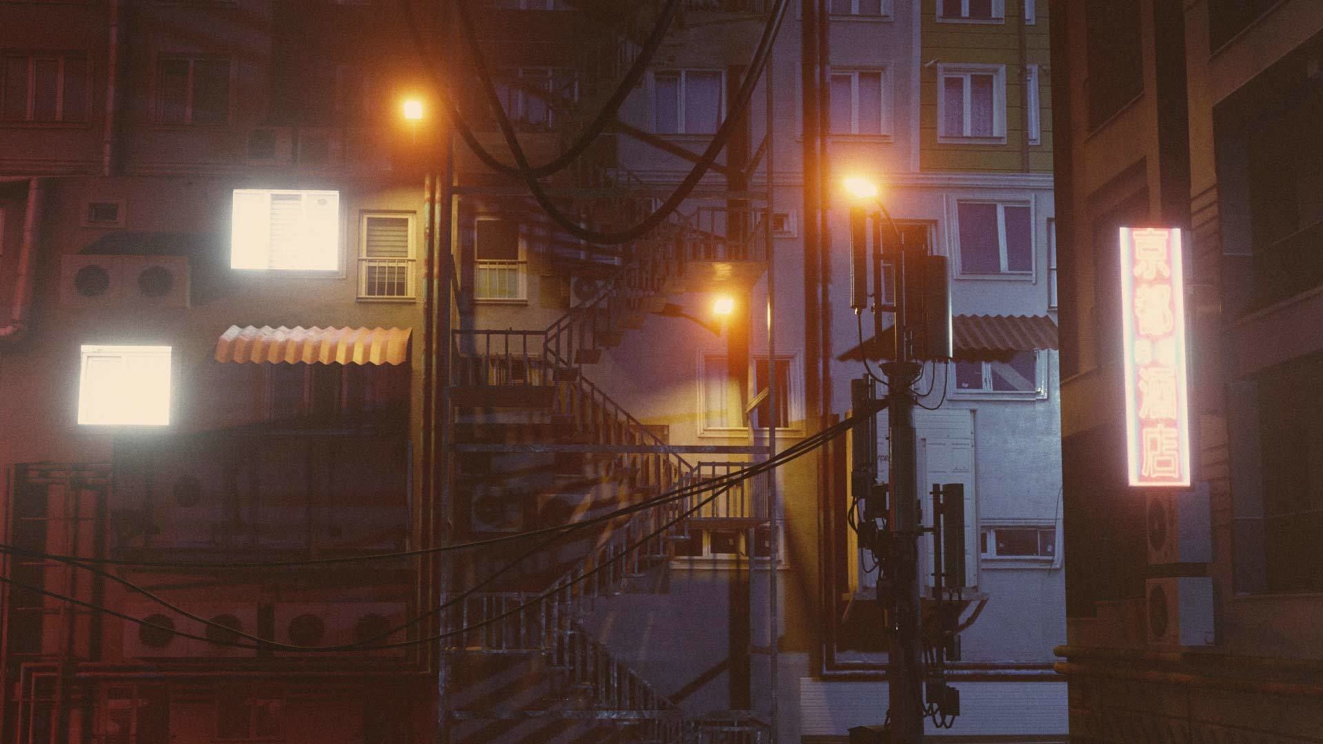 Cyberpunk City Bridge Scene 3D model | CGTrader