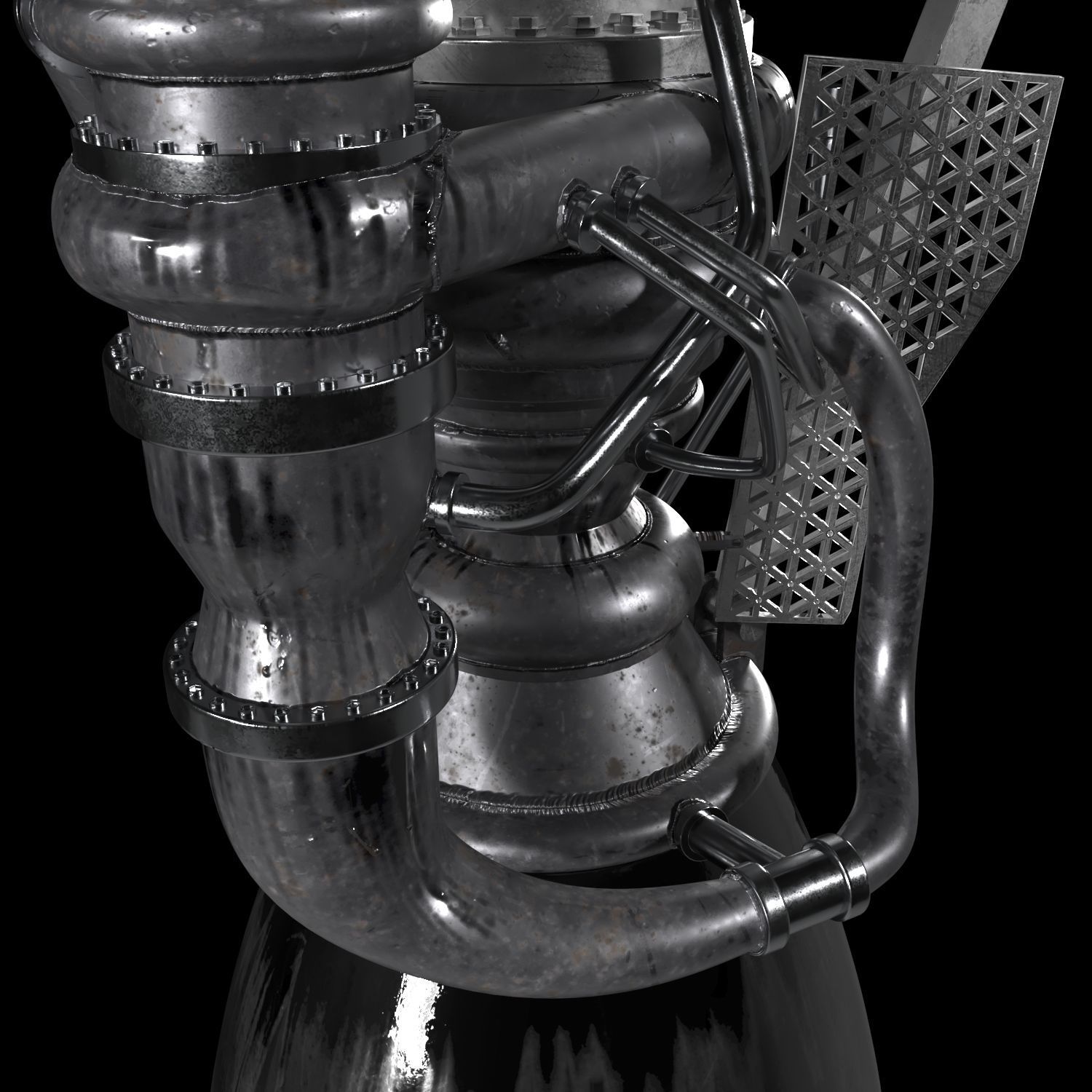 SpaceX Raptor Engine 3D model | CGTrader