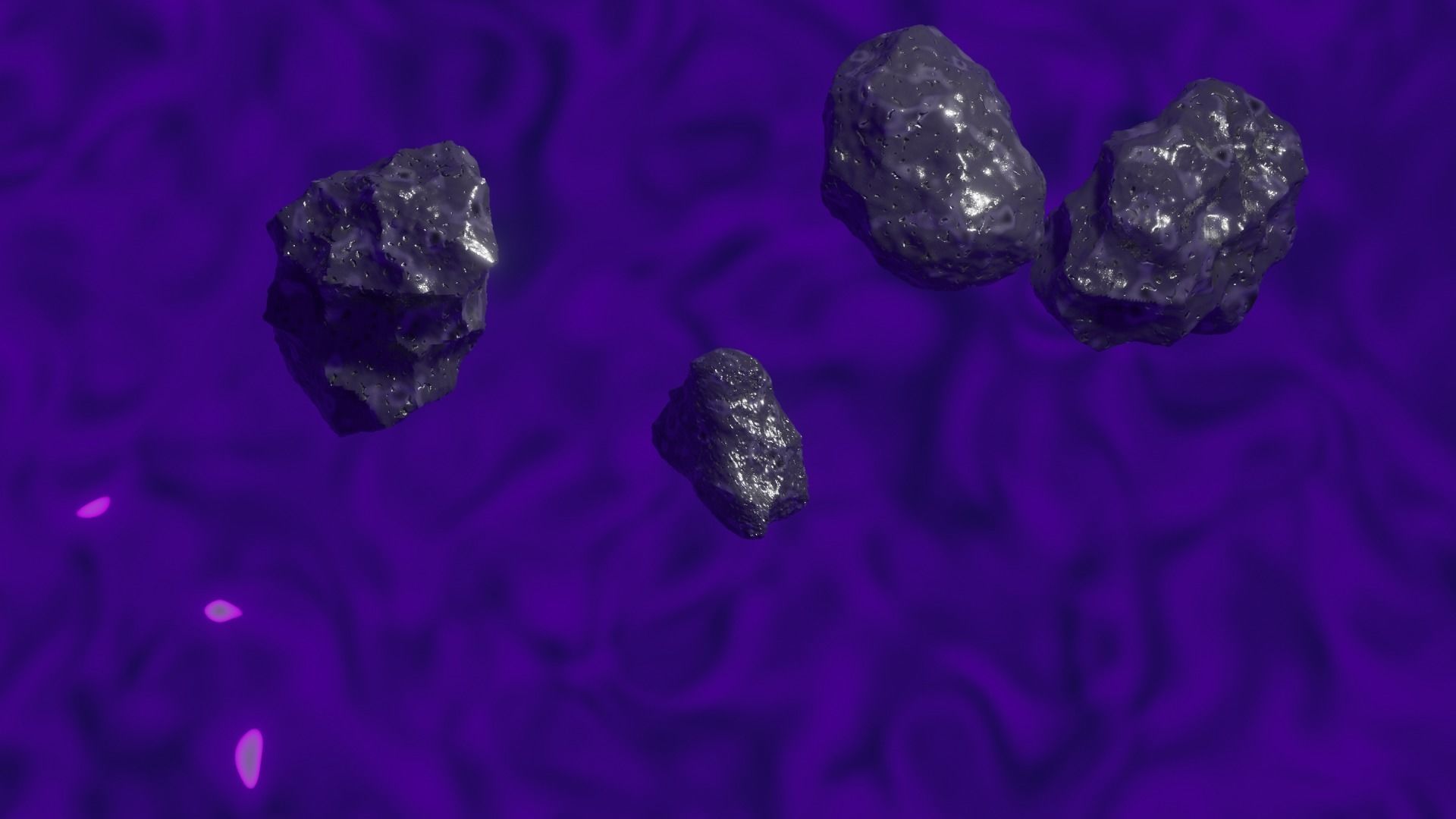 meteor 3D model BLEND