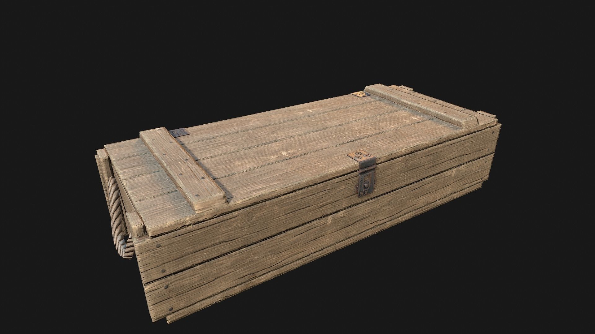 3D model Low Poly PBR Wooden Military Crate 2 VR / AR / low-poly | CGTrader