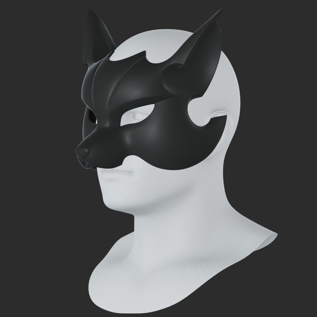 Cyber Fox Mask free 3D model 3D printable | CGTrader