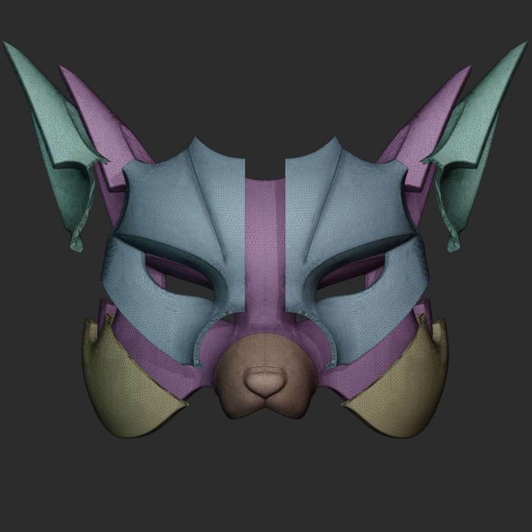 Cyber Fox Mask free 3D model 3D printable | CGTrader