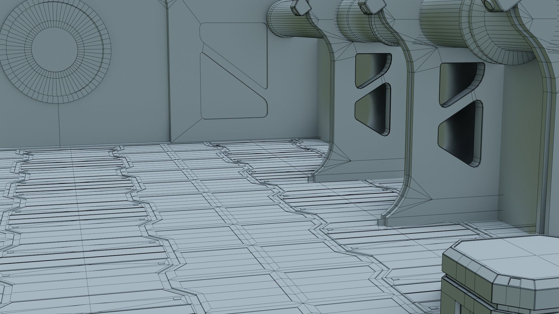 Sci-Fi Engineering Lab 3D model | CGTrader