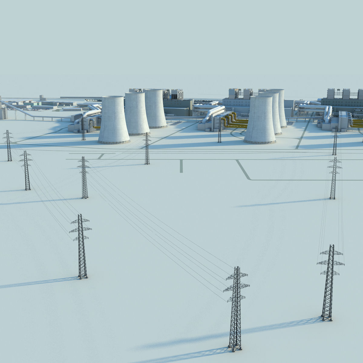 Power plant 3D model | CGTrader
