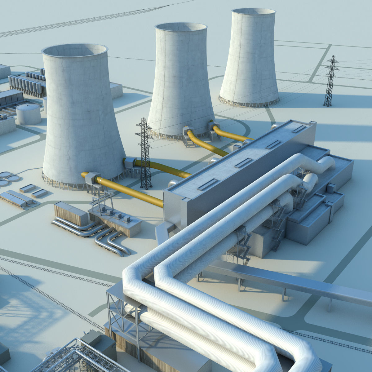 Power plant 3D model | CGTrader