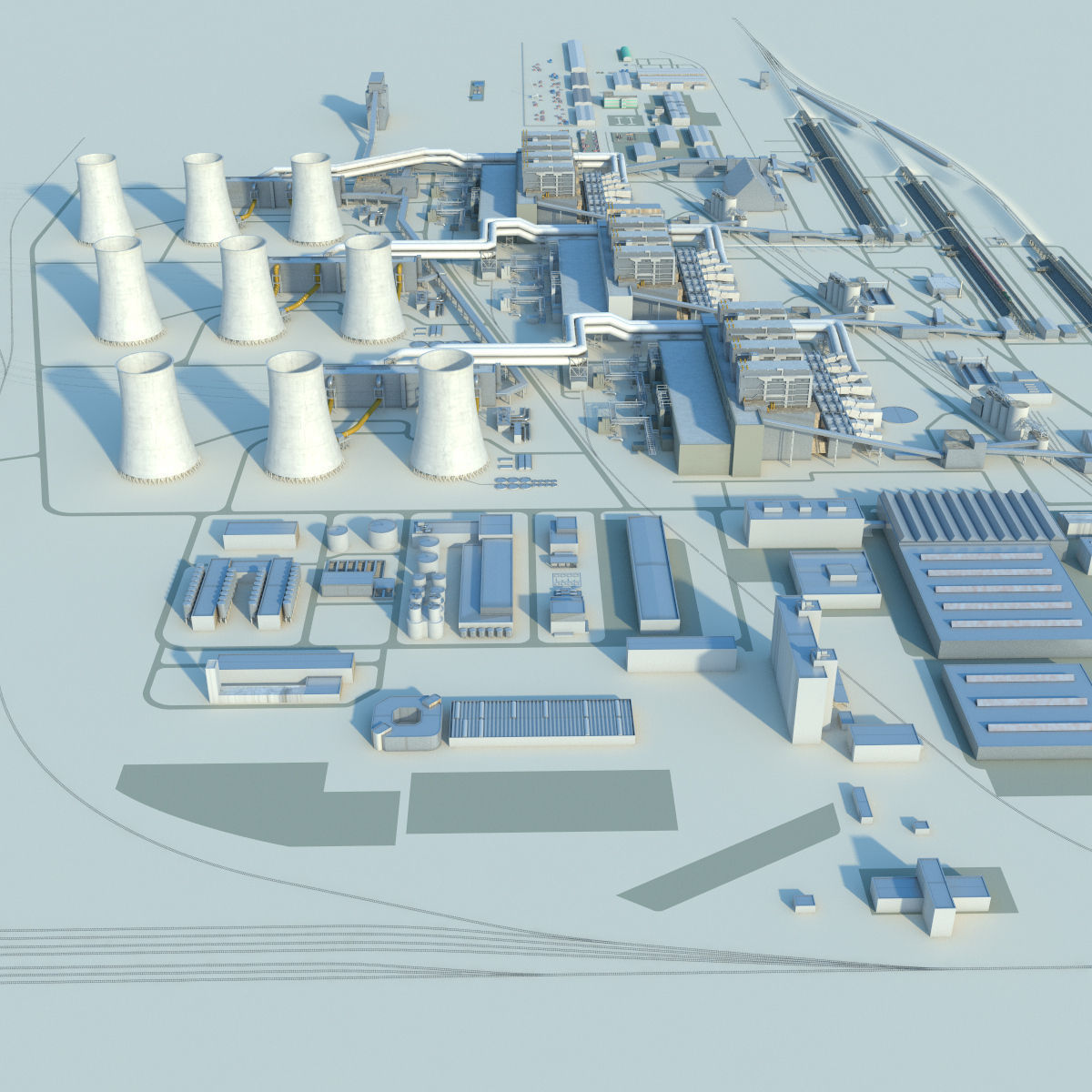 Power plant 3D model | CGTrader