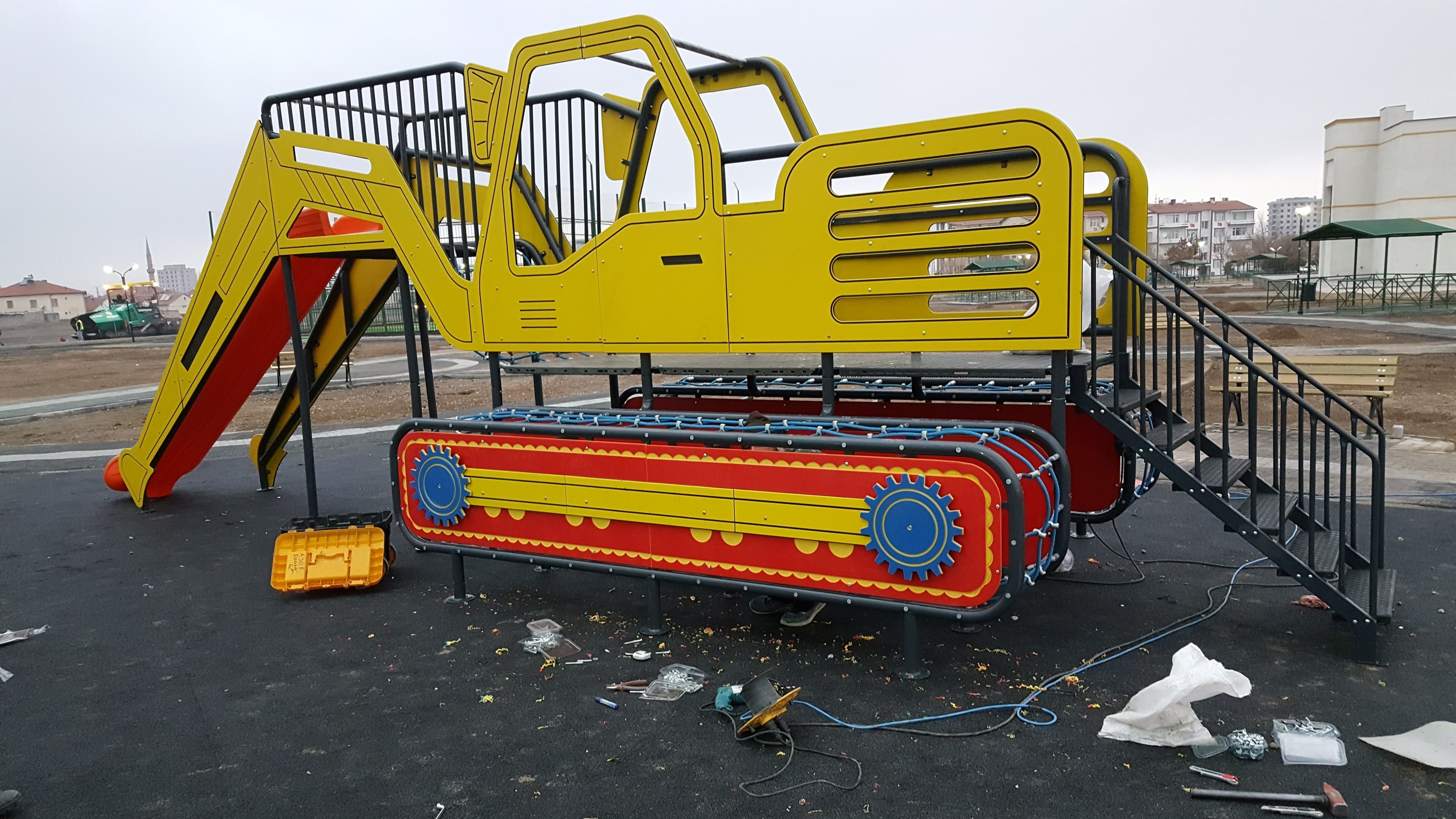 Outdoor excavator kids playground 3D model | CGTrader