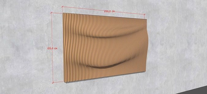 Parametric Wooden Decoration Wall 3D model | CGTrader