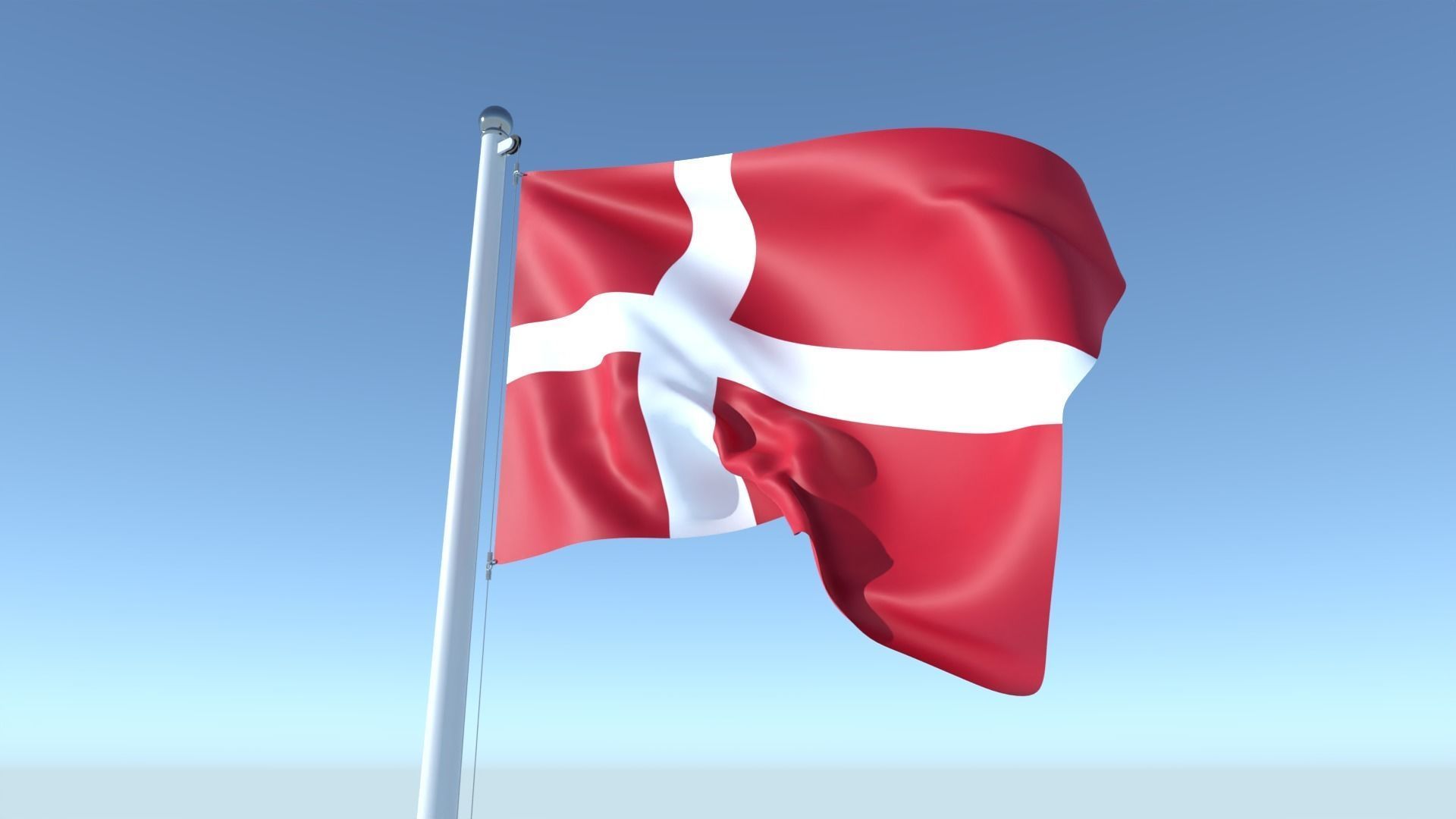 3D model Animated Flag of Denmark VR / AR / low-poly | CGTrader