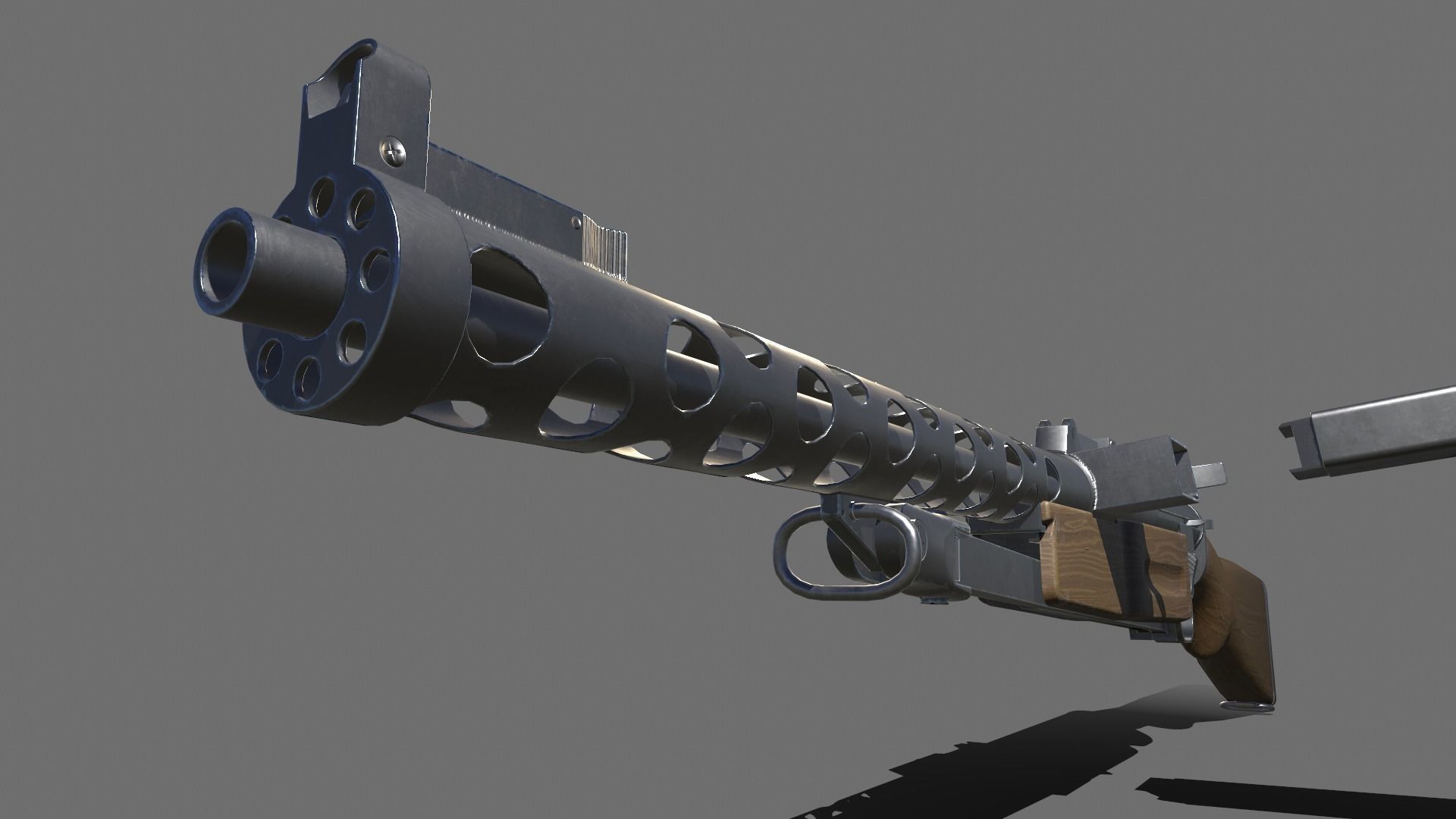 ZK-383 Submachine gun free VR / AR / low-poly 3D model | CGTrader