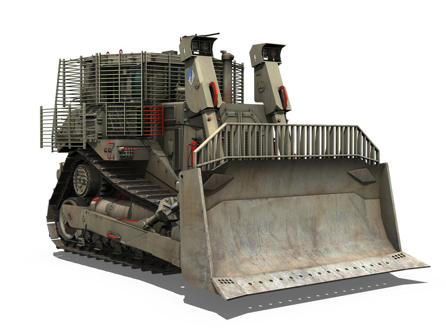 Armored D9R Bulldozer - 949634 - IDF 3D model | CGTrader
