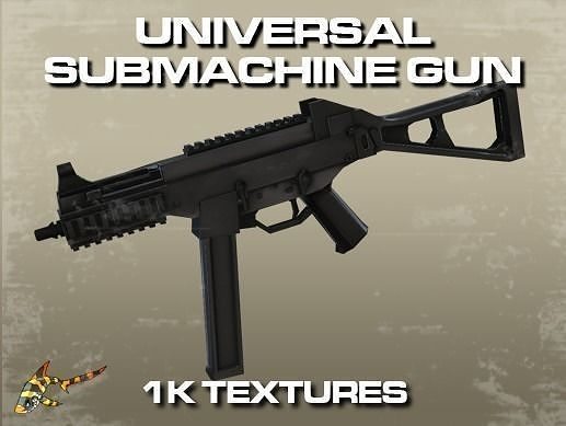3D model Universal Sub-Machine Gun VR / AR / low-poly | CGTrader