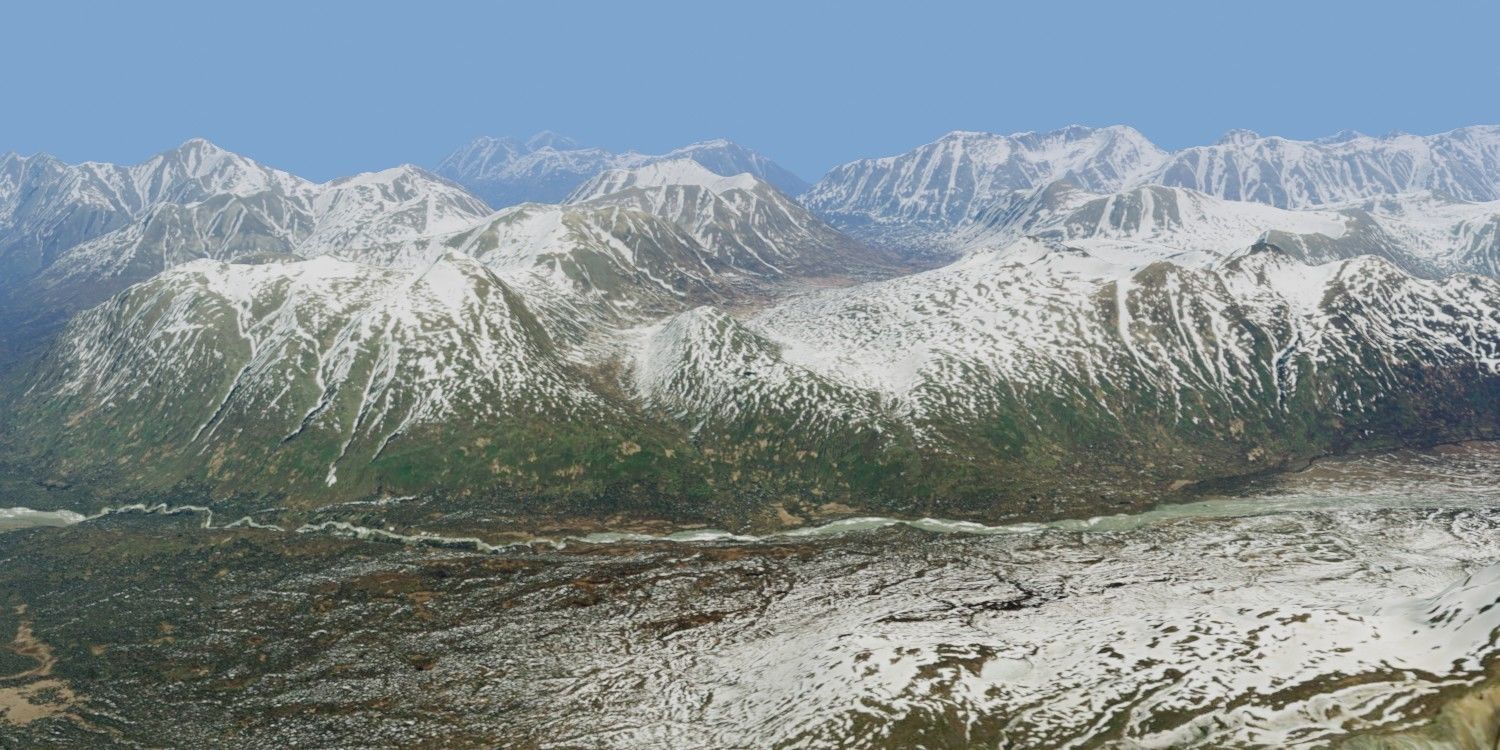 Mountains Valley Range - Tatshenshini-Alsek Provincial Park 3D model ...