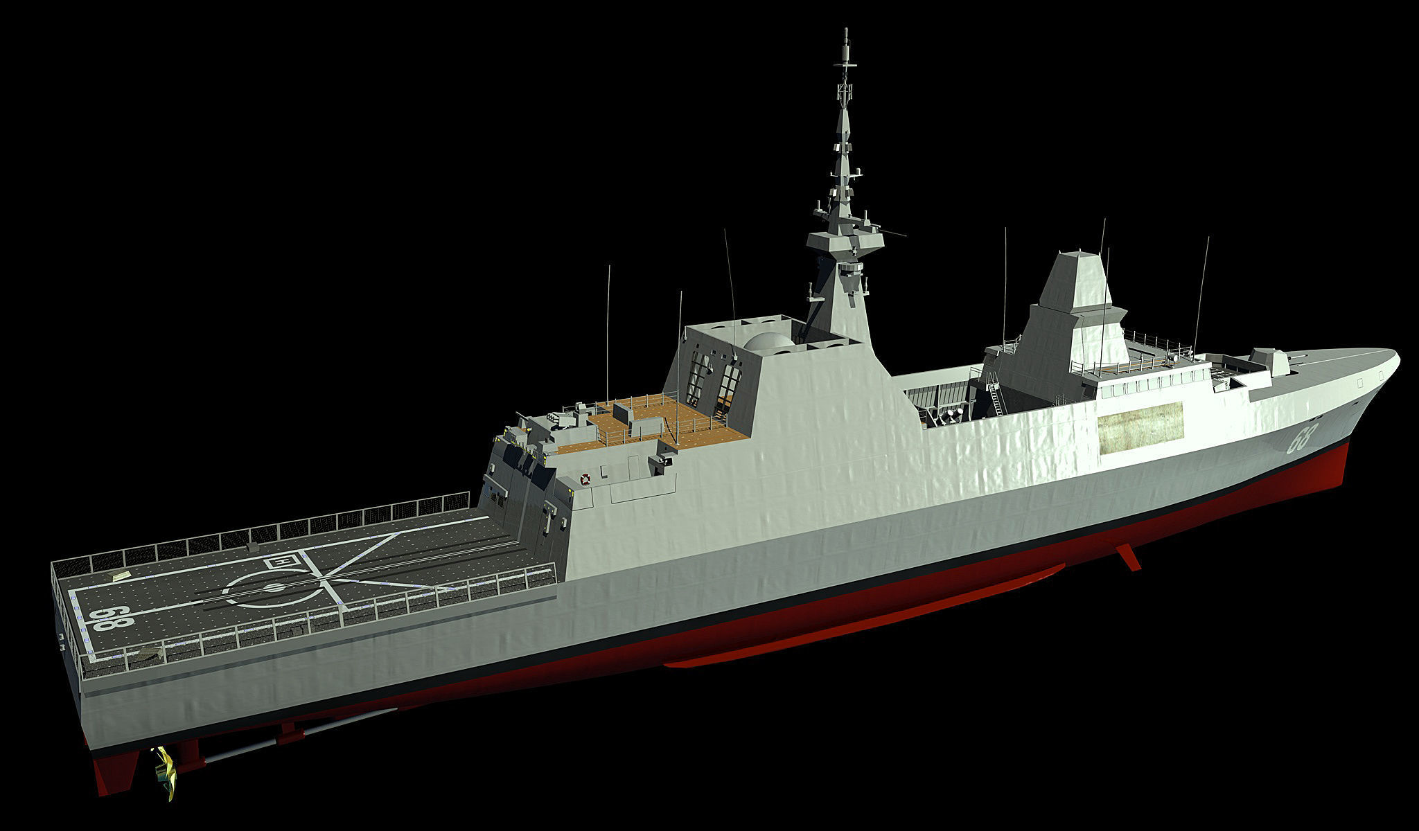 Singapore Navy RSS-68 Formidable Class Frigate 3D model | CGTrader
