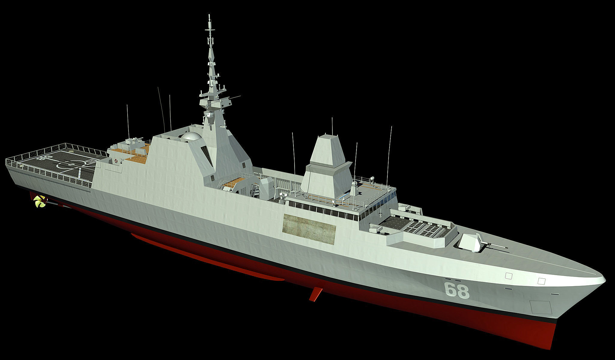 Singapore Navy RSS-68 Formidable Class Frigate 3D model | CGTrader