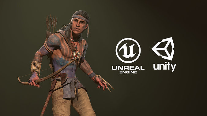 3D model Native American 2 VR / AR / low-poly | CGTrader