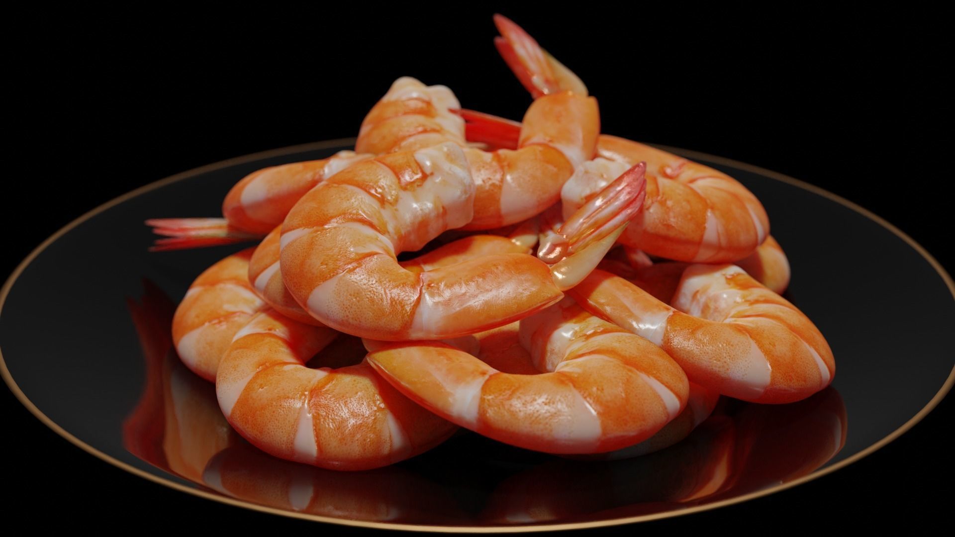 3D model Cooked shrimp VR / AR / low-poly | CGTrader