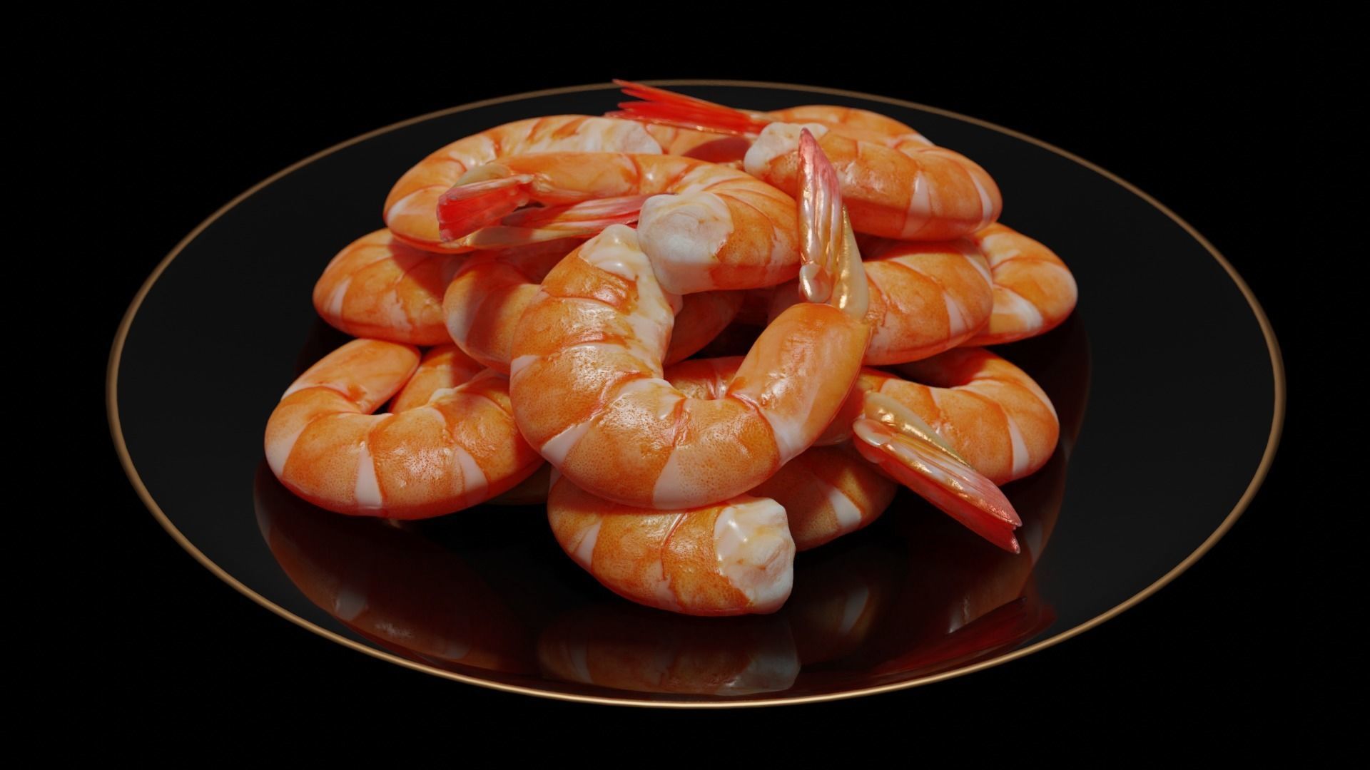 3D model Cooked shrimp VR / AR / low-poly | CGTrader