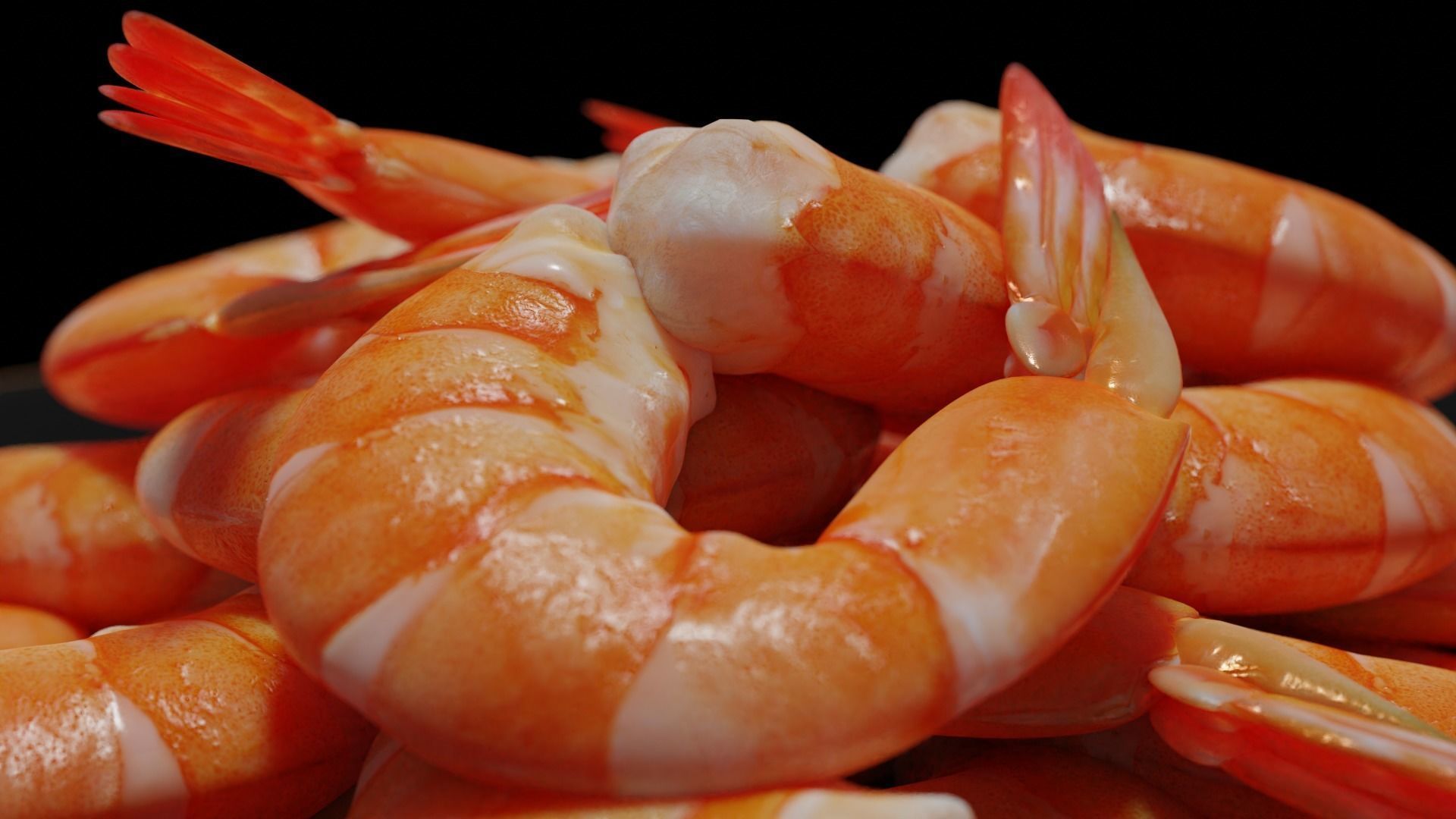 3D model Cooked shrimp VR / AR / low-poly | CGTrader