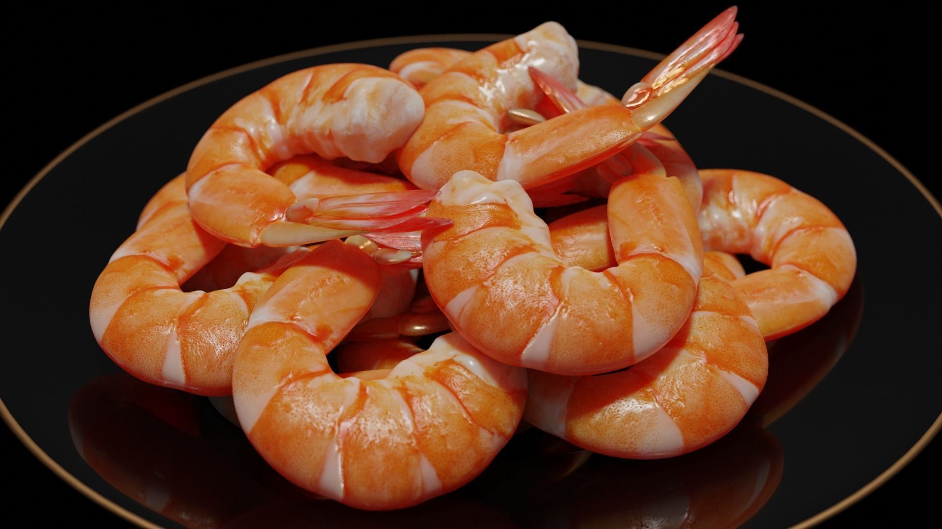 3D model Cooked shrimp VR / AR / low-poly | CGTrader