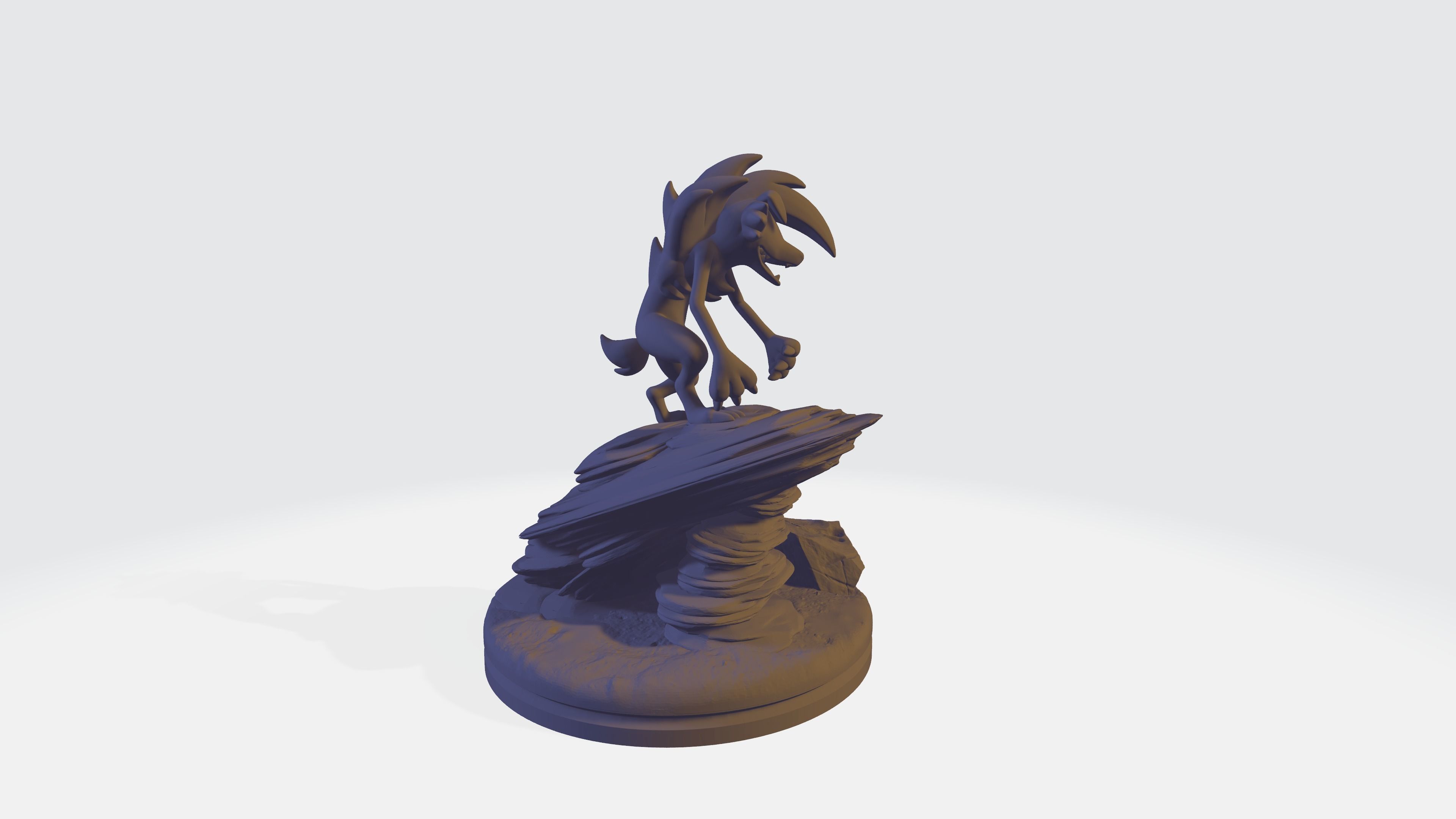Lycanroc Midnight Form - Diorama - STL 3D model | CGTrader