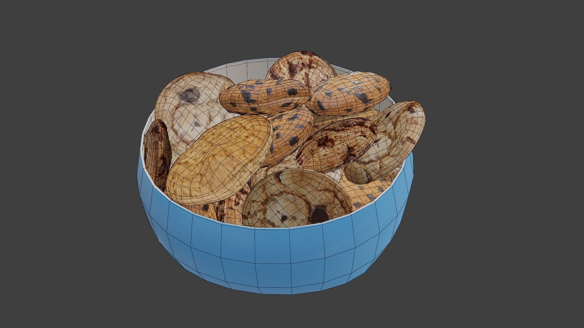 Cookies Low poly set in glass jar 3D model | CGTrader