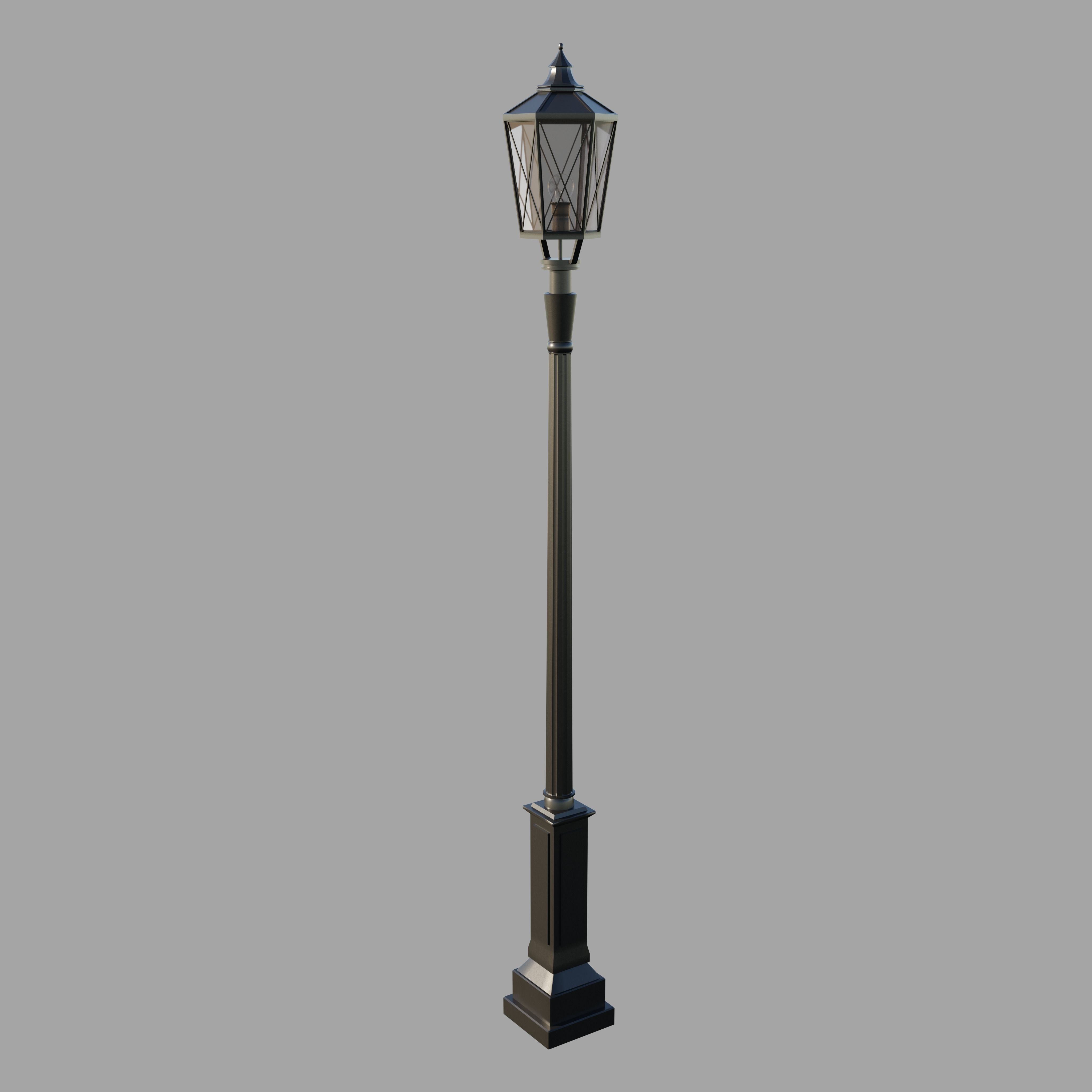 3D model Old metal lamp post VR / AR / low-poly | CGTrader