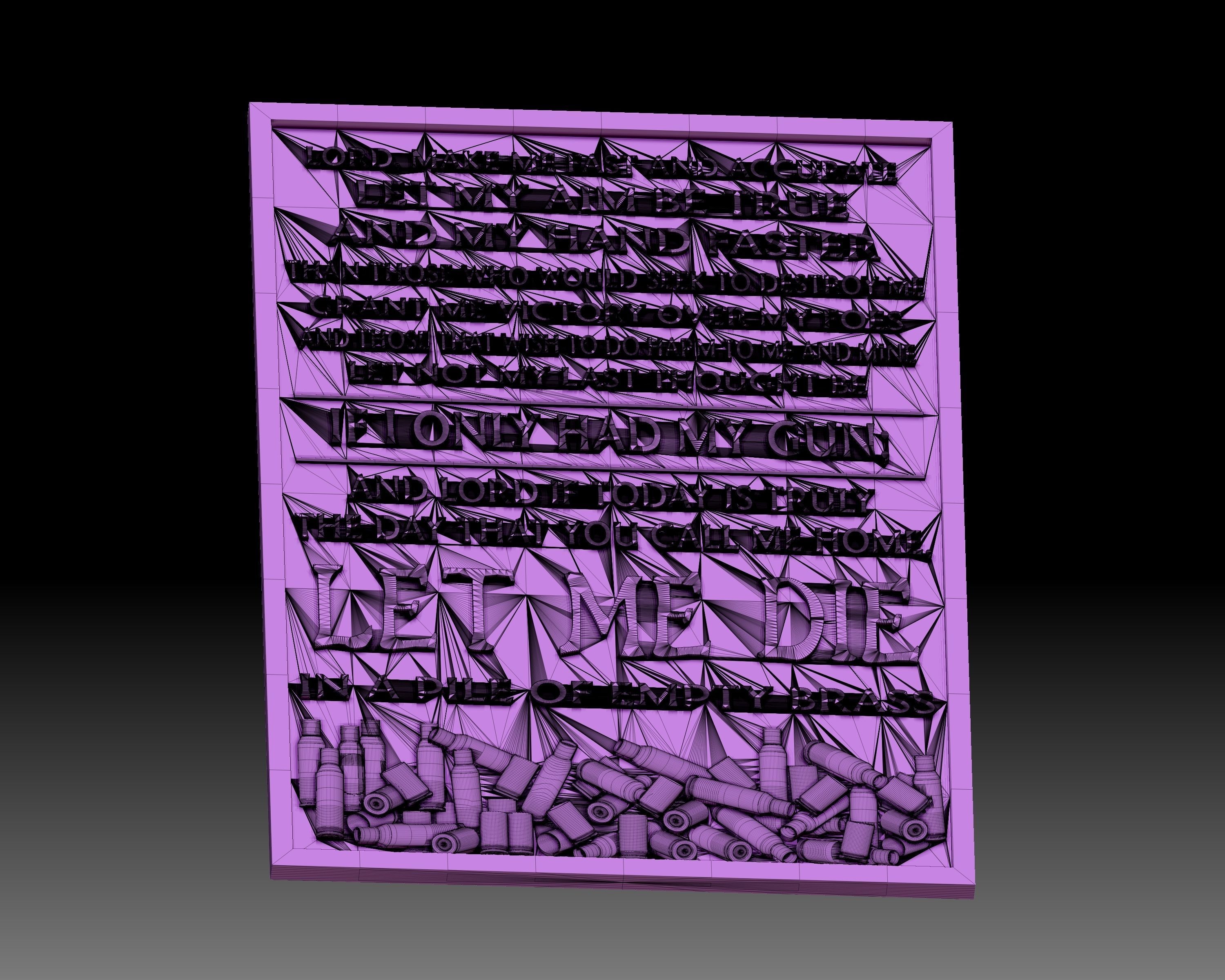 Shooters prayer for CNC router or printer 3D model 3D printable | CGTrader